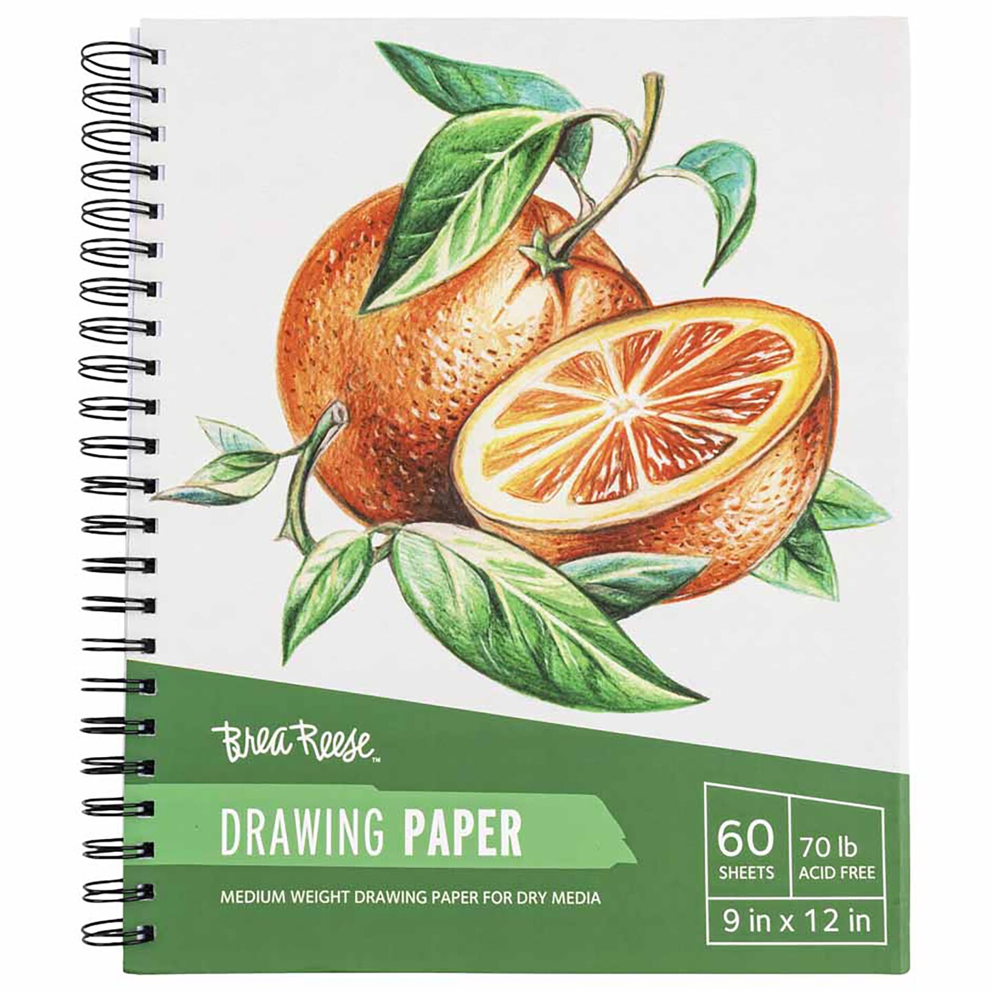 Brea Reese: Drawing Paper Pad Spiral-Bound 60 Sheets - 9x12" - 70 lb ...