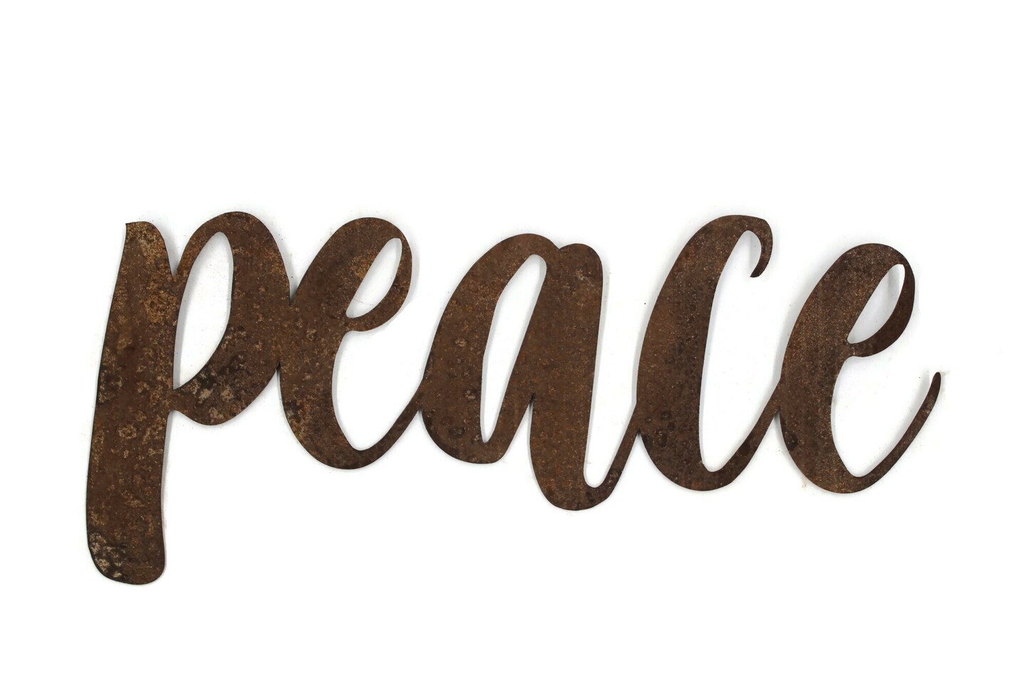 peace Metal Script Word Sign 13 to 19 Inches Wide | MakerPlace by Michaels