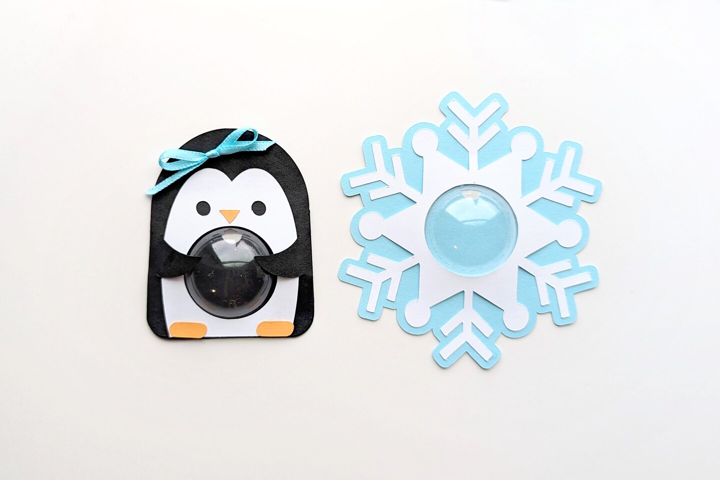 SVG FILE - Penguin and Snowflake Candy Dome Holder SVG Duo | MakerPlace ...