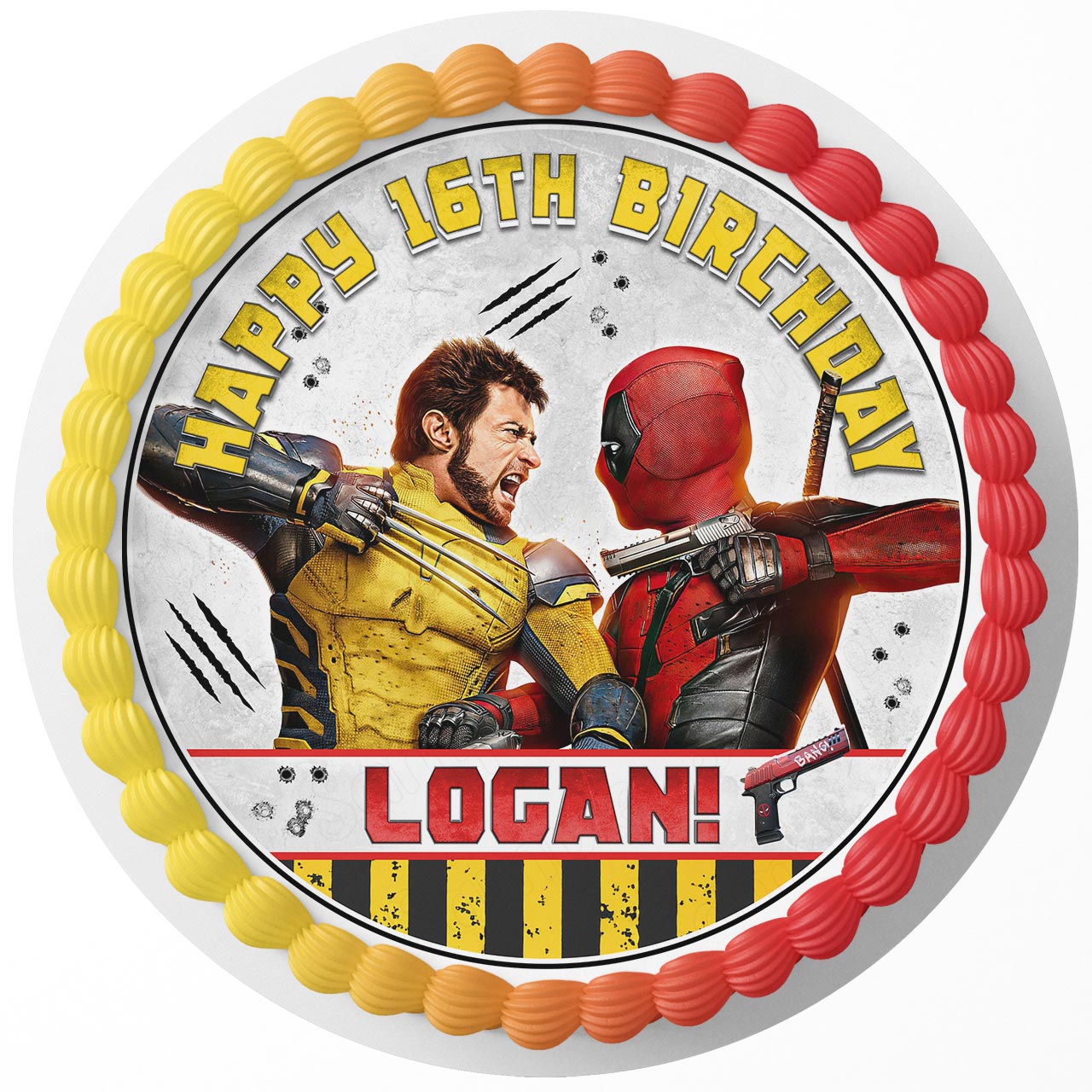 Deadpool vs Wolverine Edible Cake Image Topper Birthday Cake Sheet ...