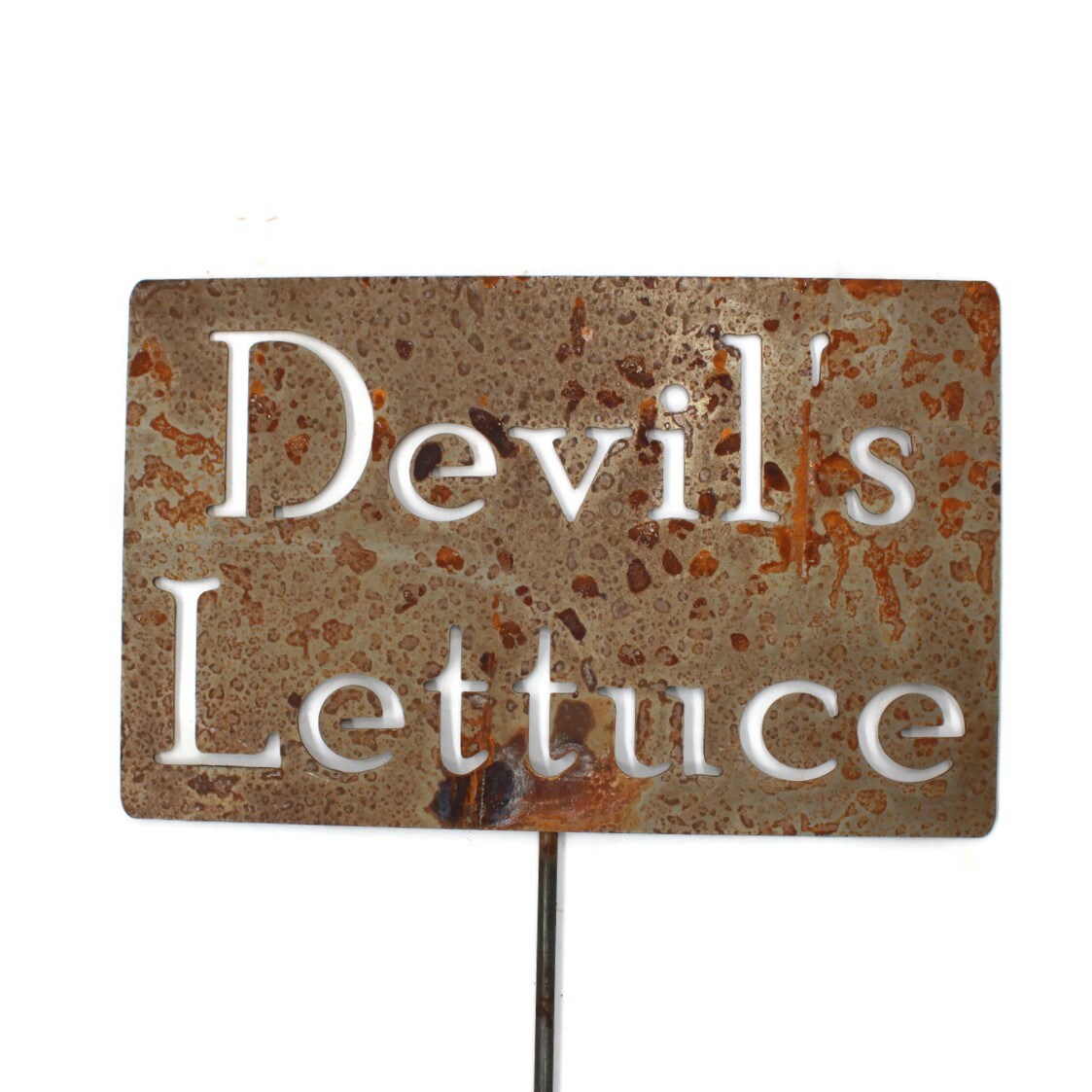Devil's Lettuce Metal Garden Stake Sign 21 to 33 Inches Tall ...