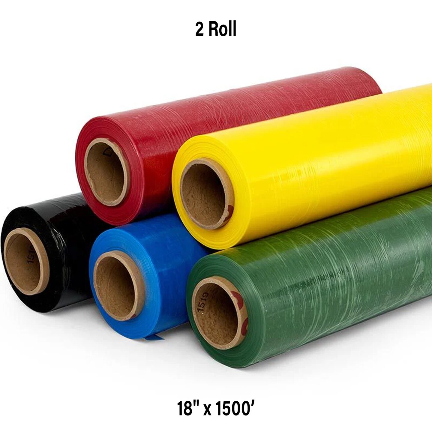 80 Gauge Solid Colored Stretch Film 18" x 1500', Size: 18 ''x1500 ...