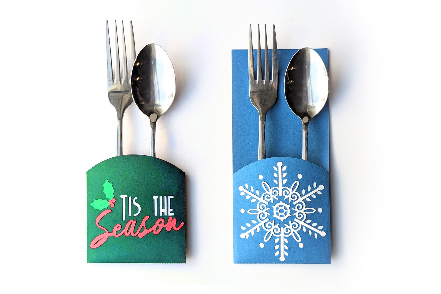 SVG FILE - Tis the Season and Snowflake Silverware Sleeve SVG Duo ...