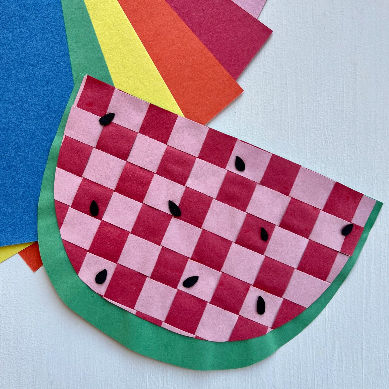 Kids Club: Woven Paper Watermelons | Classes | Michaels