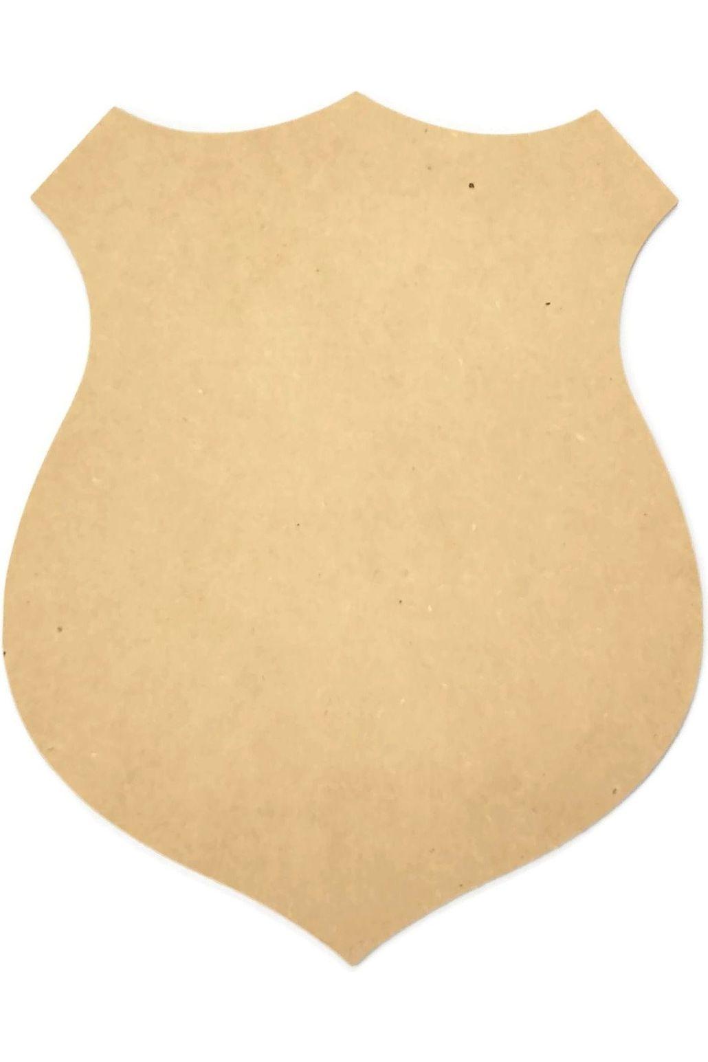 12" Unpainted MDF Police Badge Shield Wood Cutout | Michaels