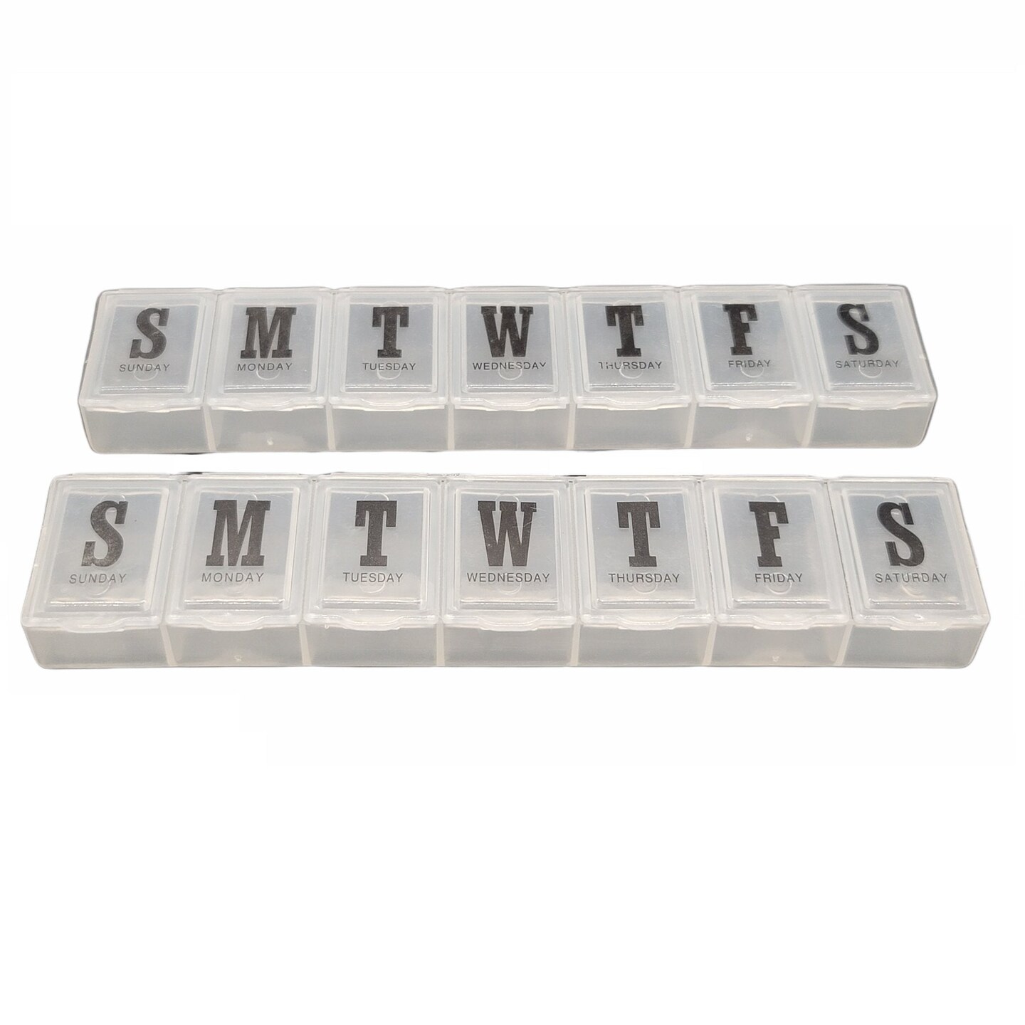 Handy Housewares 7 Day Pill Box 2 Pack Set - Keeps Your Pills Organized ...