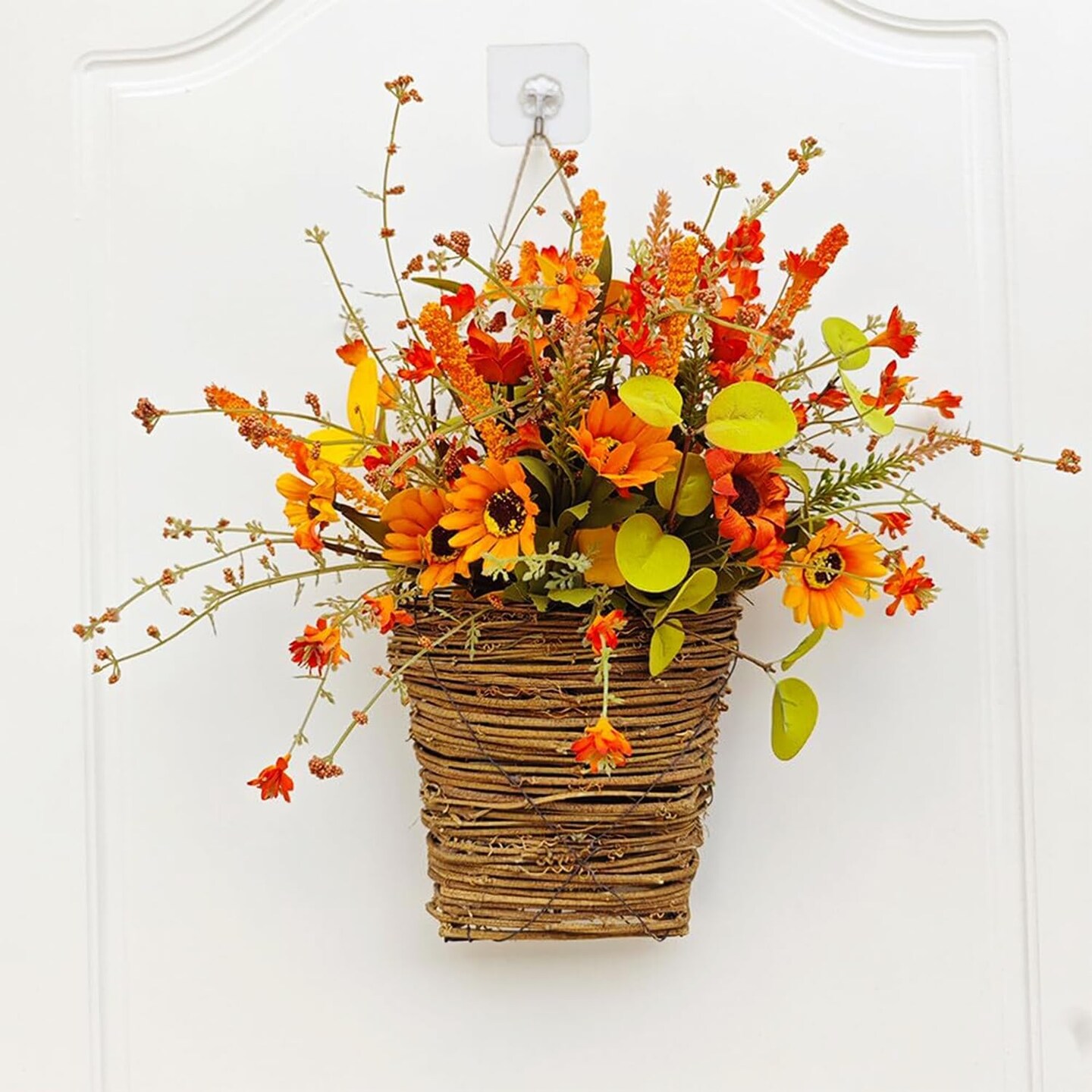 Fall Flowers Artificial for Decoration, Fall Sunflower Wreaths for ...
