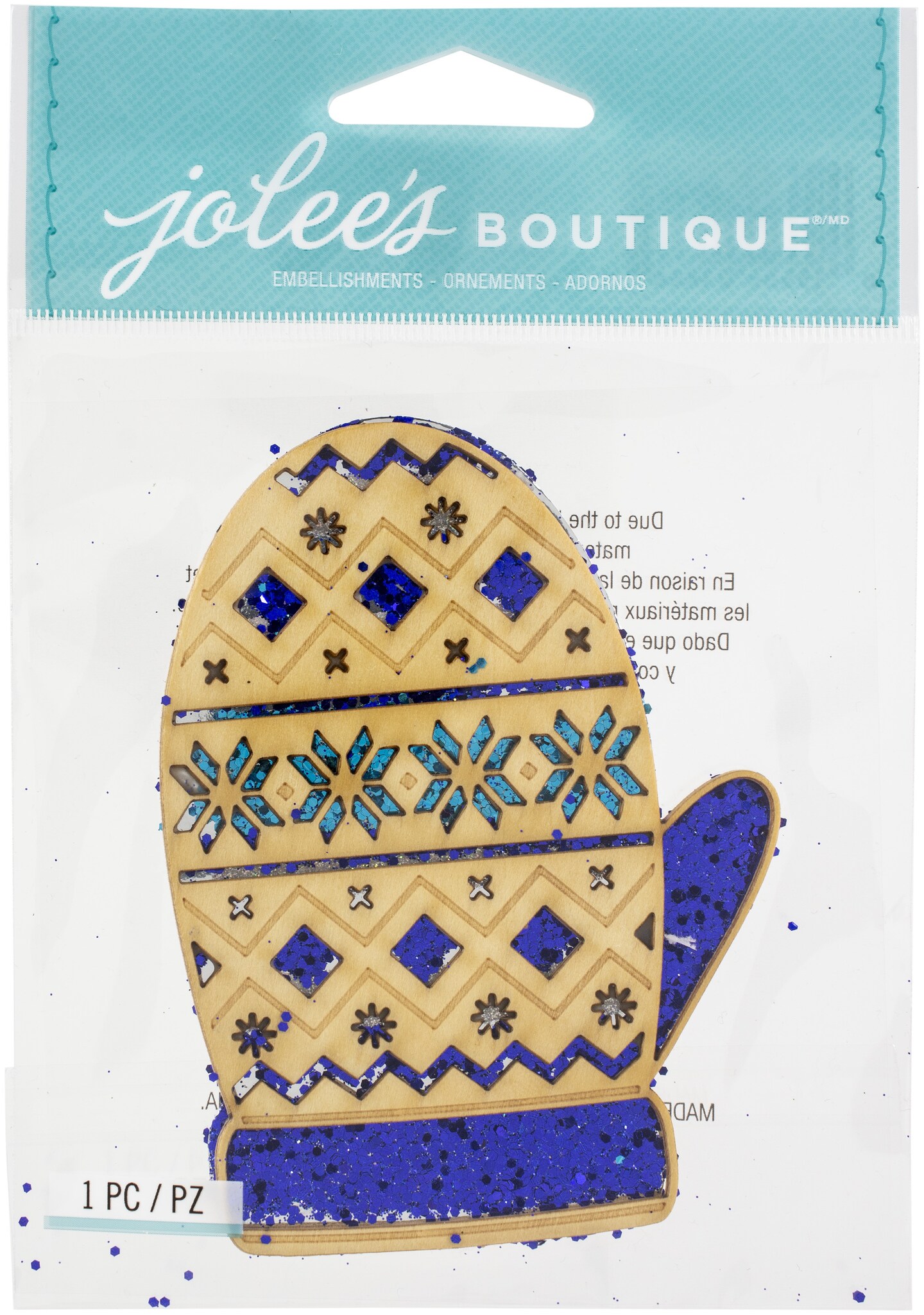 Jolee's Boutique Adhesive Laser-Cut Wood Embellishment-Mitten | Michaels