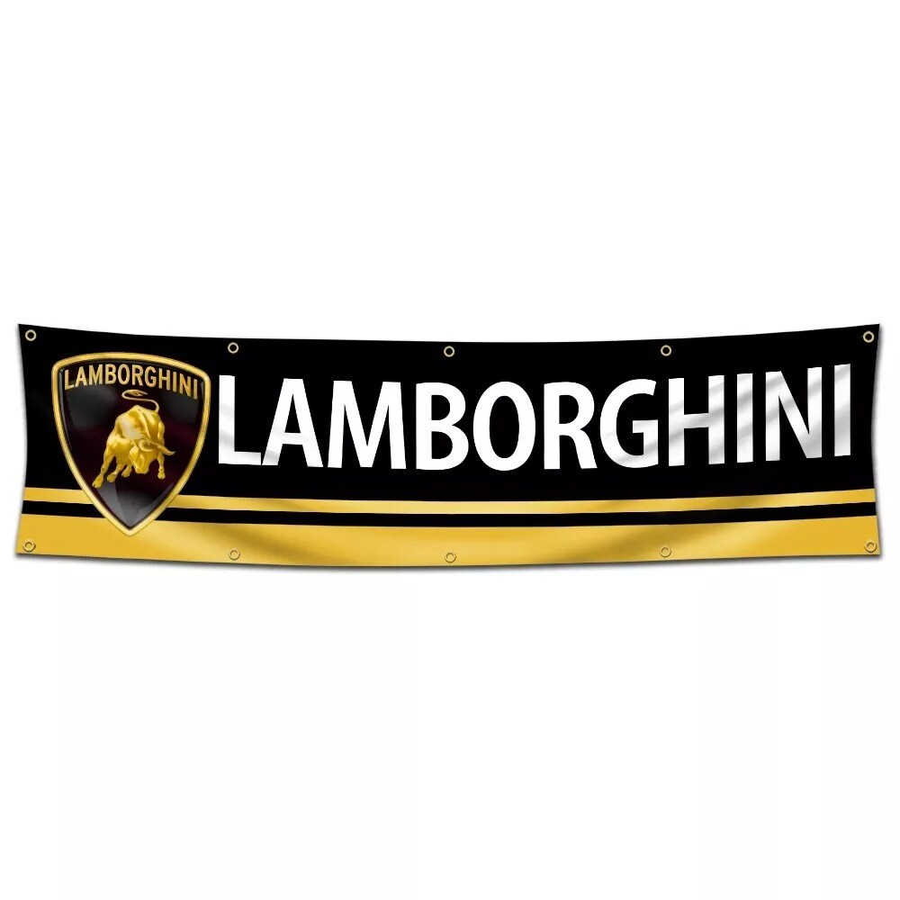 Lamborghini Flag 2x8FT Car Logo Racing Garage Wall Banner | Michaels