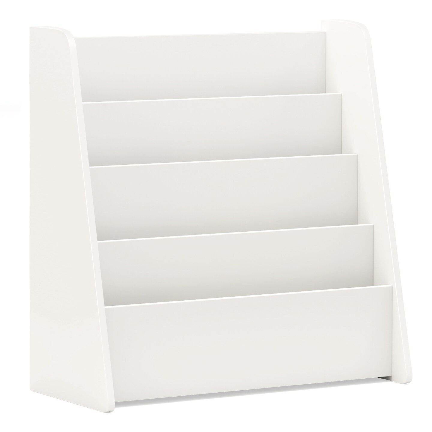 Kids Book Display Shelf with 4 Storage Tiers Wooden Bookshelf Organizer ...