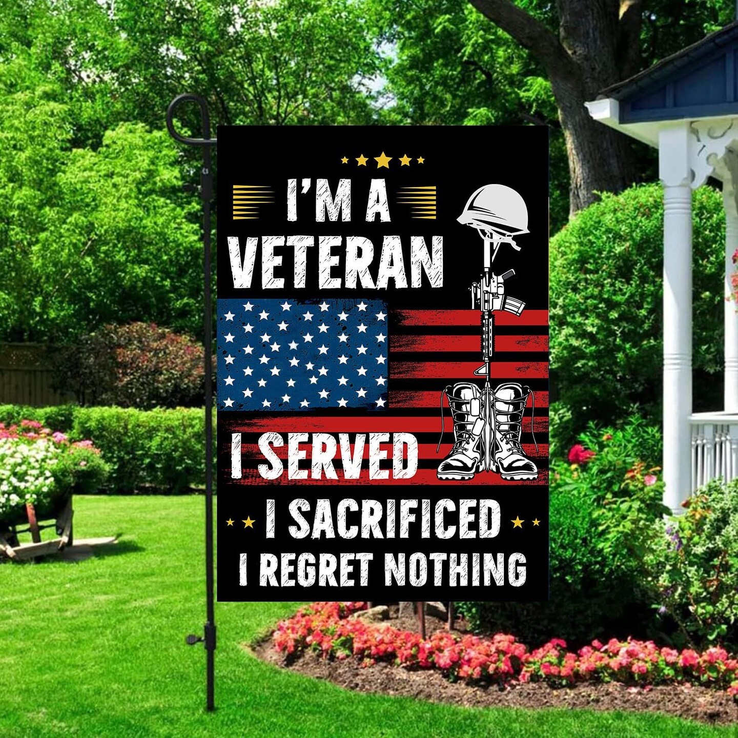 Veterans Day Garden Flag - Double Sided Thank You Veterans Honor Flag ...