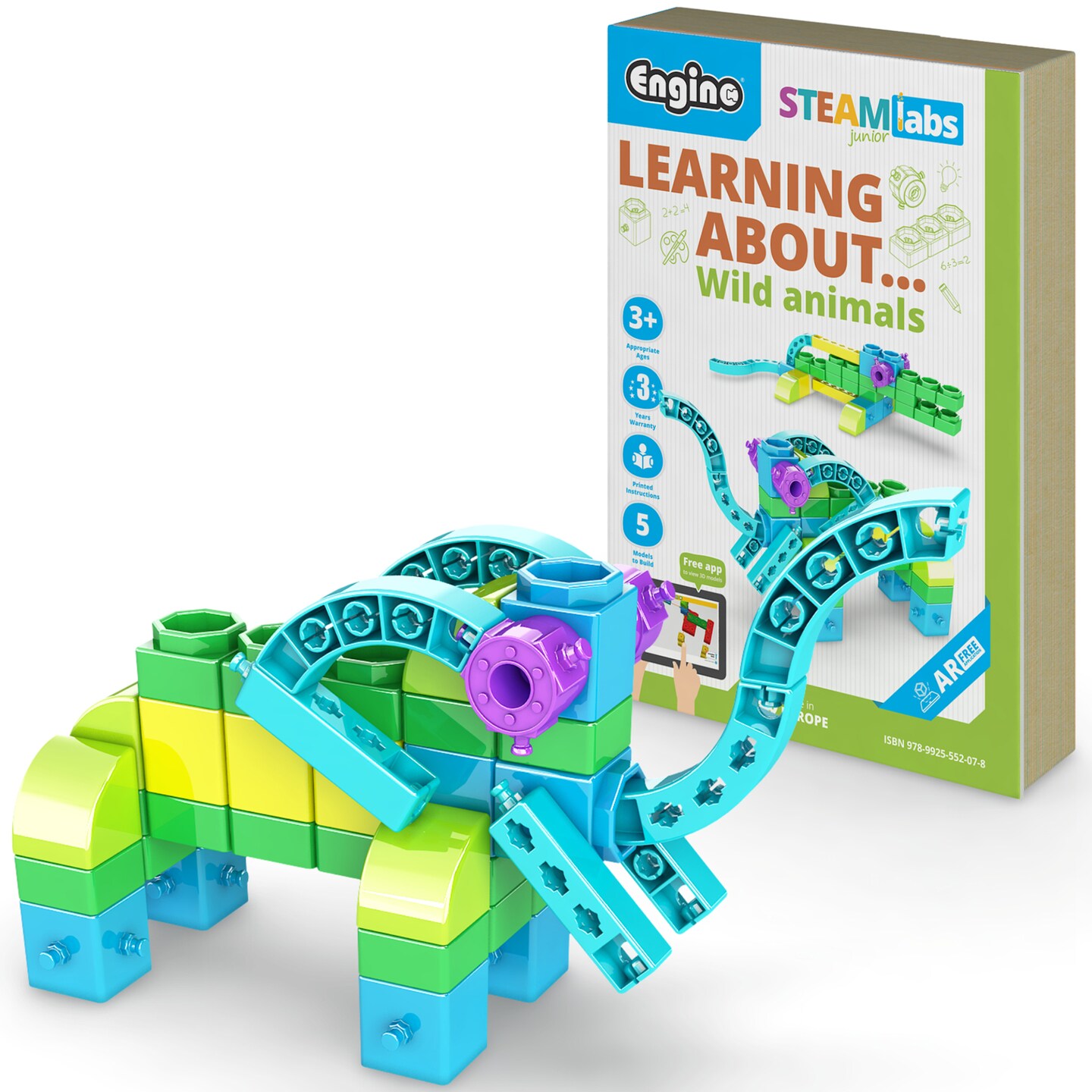 Engino: STEAM Labs Junior: Learning About…Wild Animals - 5 Model Toy ...