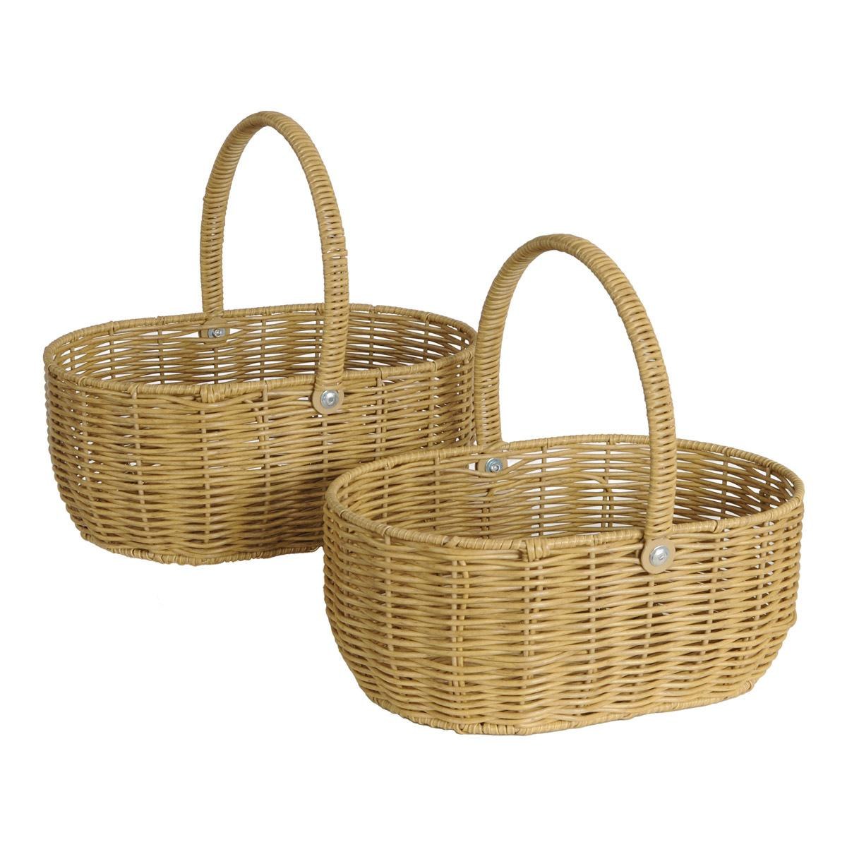 Kaplan Early Learning Company Wicker Storage Basket - Set of 2, Color ...