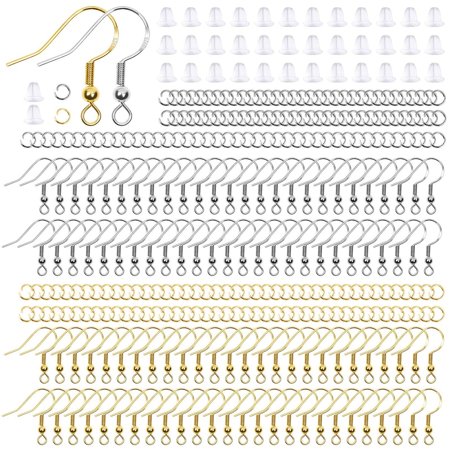 Hypoallergenic Earring Hooks, 600Pcs Earring Making Kit with ...