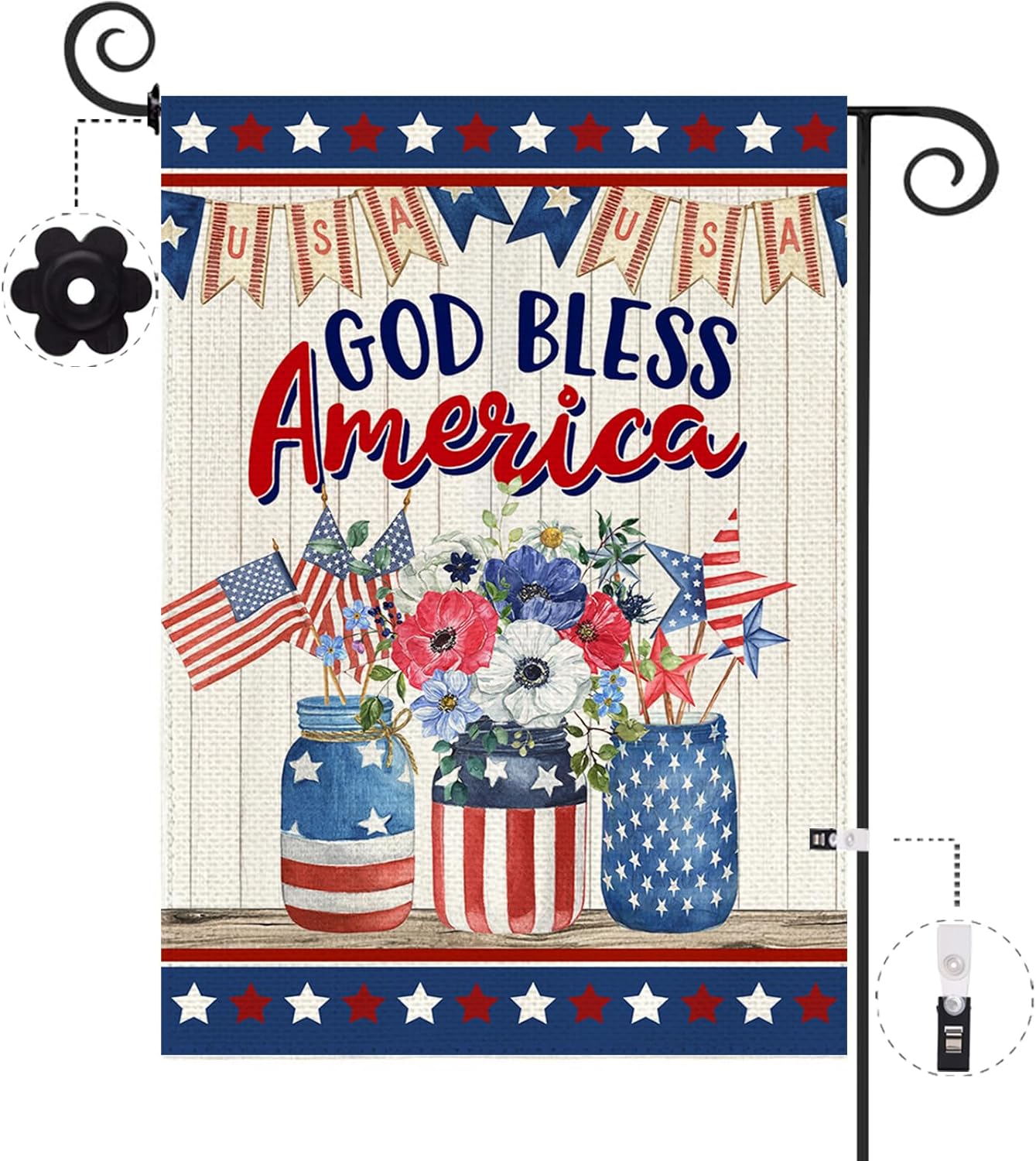 Memorial Day Patriotic Garden Flag Double Sided 12.5x18 Inch | Michaels