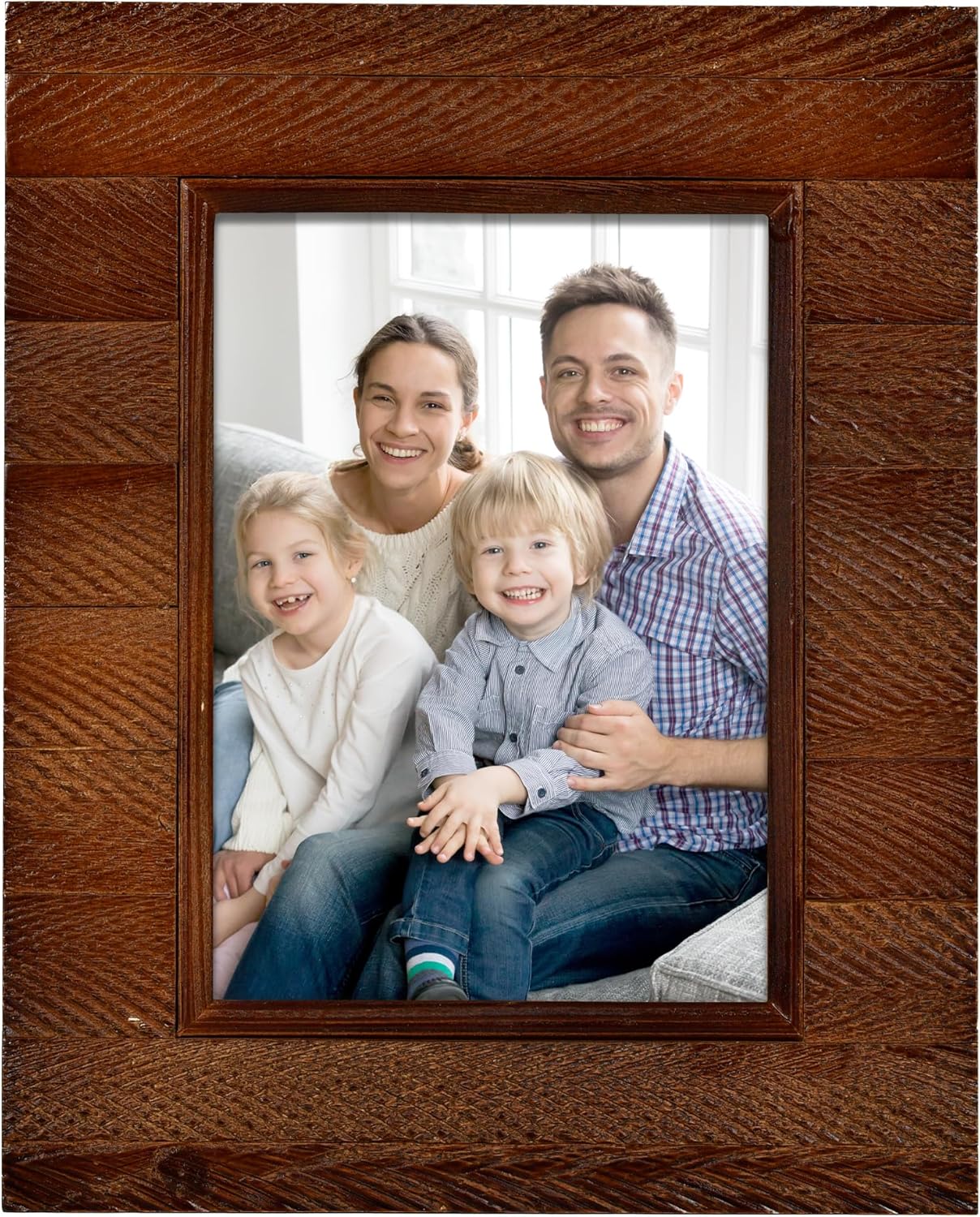 Rustic 5x7 Wood Picture Frame with Real Glass, Farmhouse Photo Frame ...