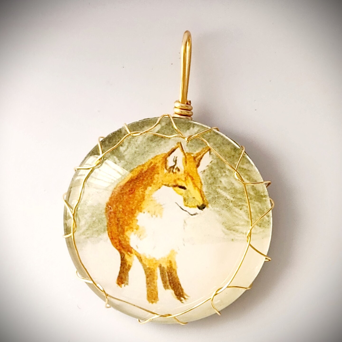 Fox pendants, 7 poses, wire wrapped jewelry, miniature wildlife ...