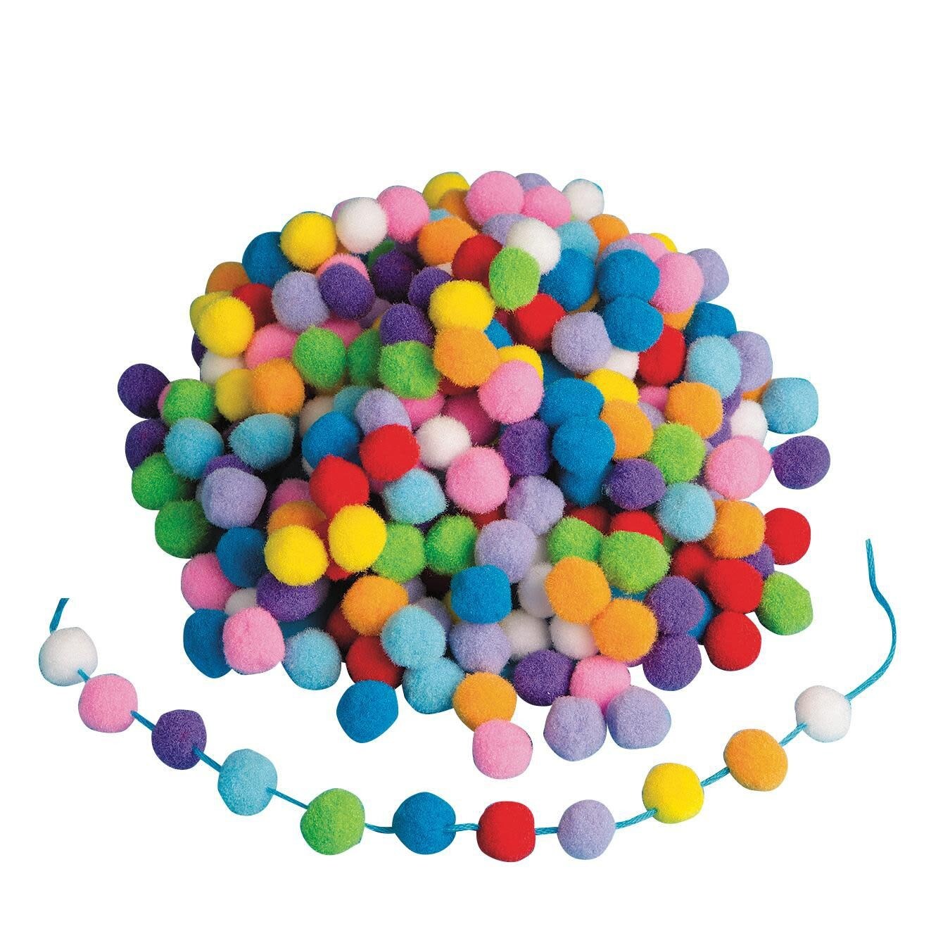 S&S Worldwide Color Splash!® Ultra-Dense Pom Poms Mix,10 Assorted ...