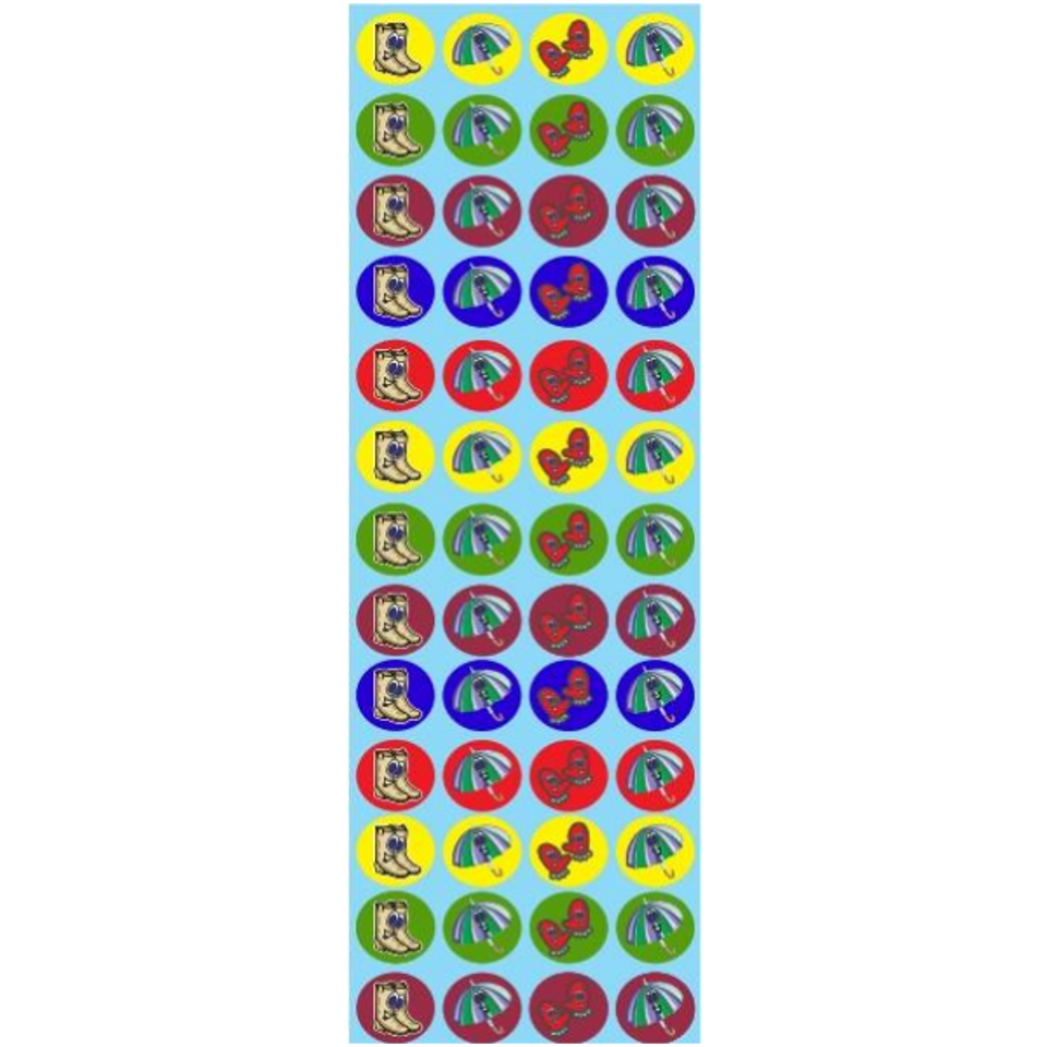 Winter Dot Stickers – Boots, Umbrella & Mittens Stickers, 25 Sheets for ...