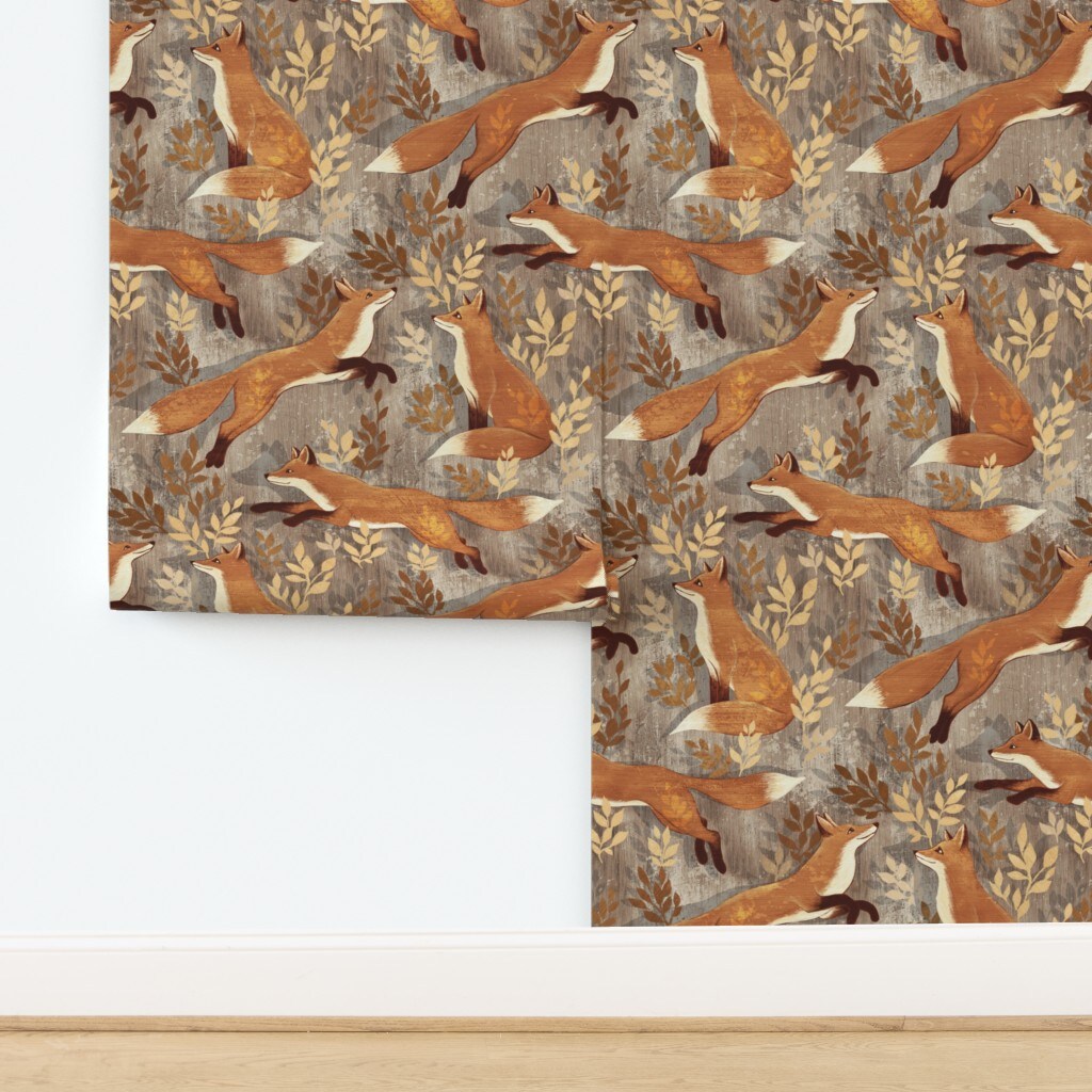 Woodland Animals Leaves Nature Autumn Forest Woods Fox Cottagecore ...