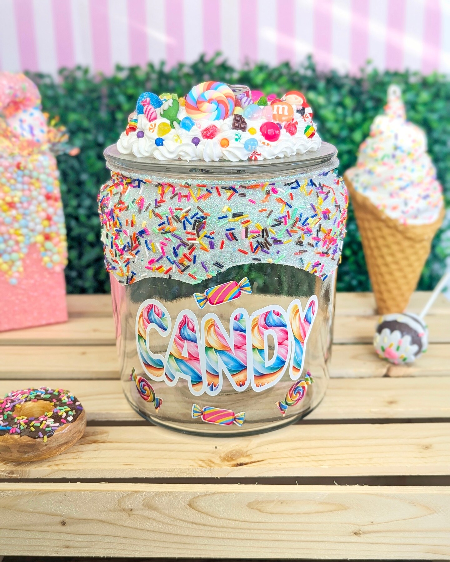 Fun Colorful Sprinkles Candy Jar Themed Birthday Party Dessert Table ...