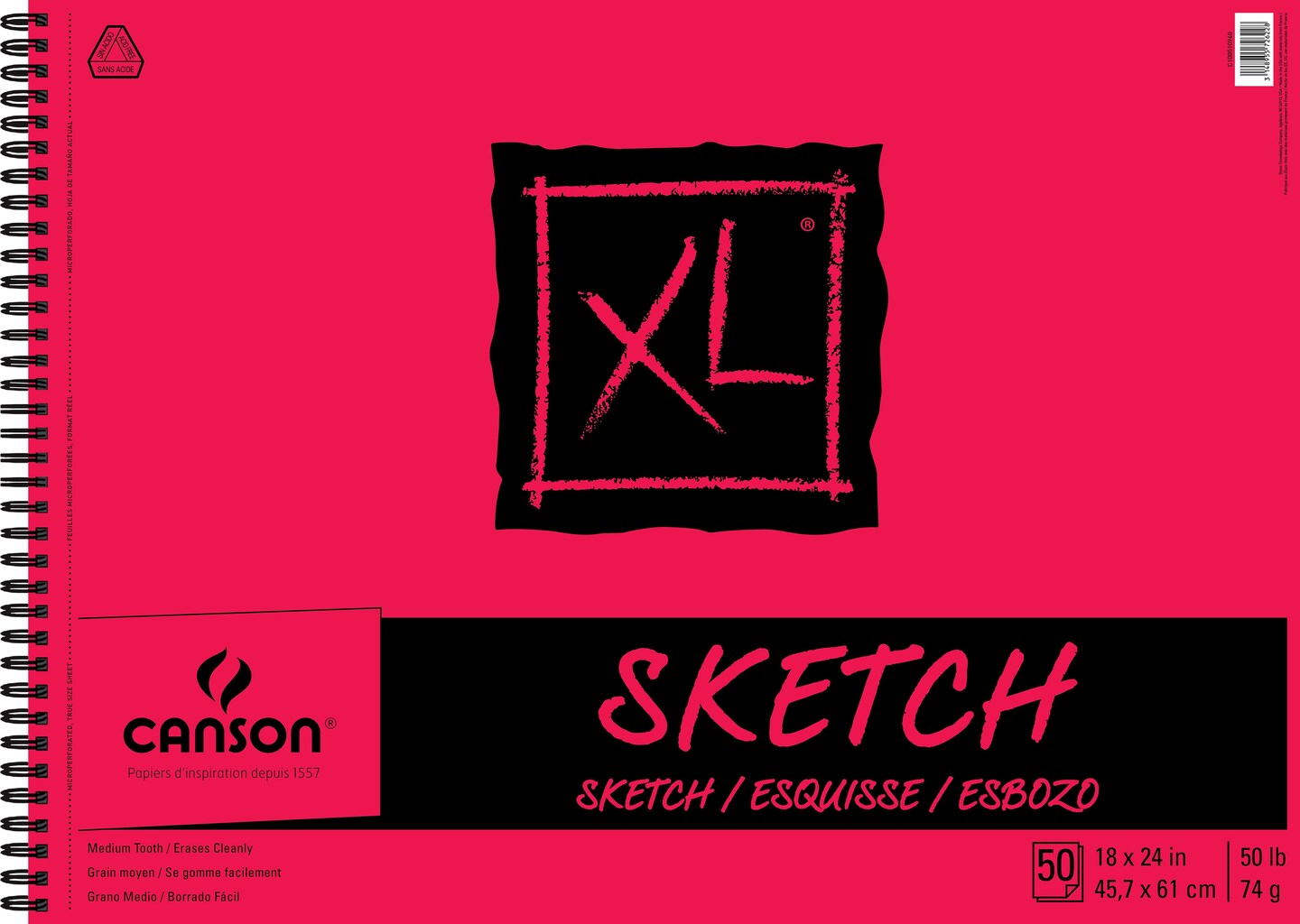Canson XL Sketch Pad 18"X24"-Wire Bound, 50 Sheets | Michaels