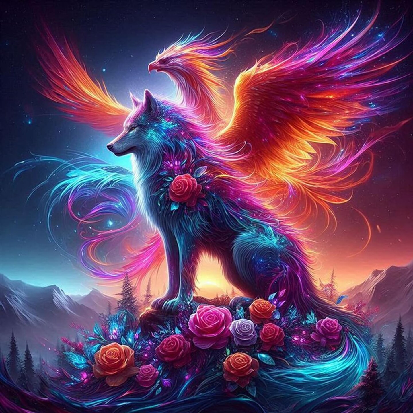Wolf Diamond Art Kits for Adults (Wolf) 5 x 5 x 0.5 inches | Michaels