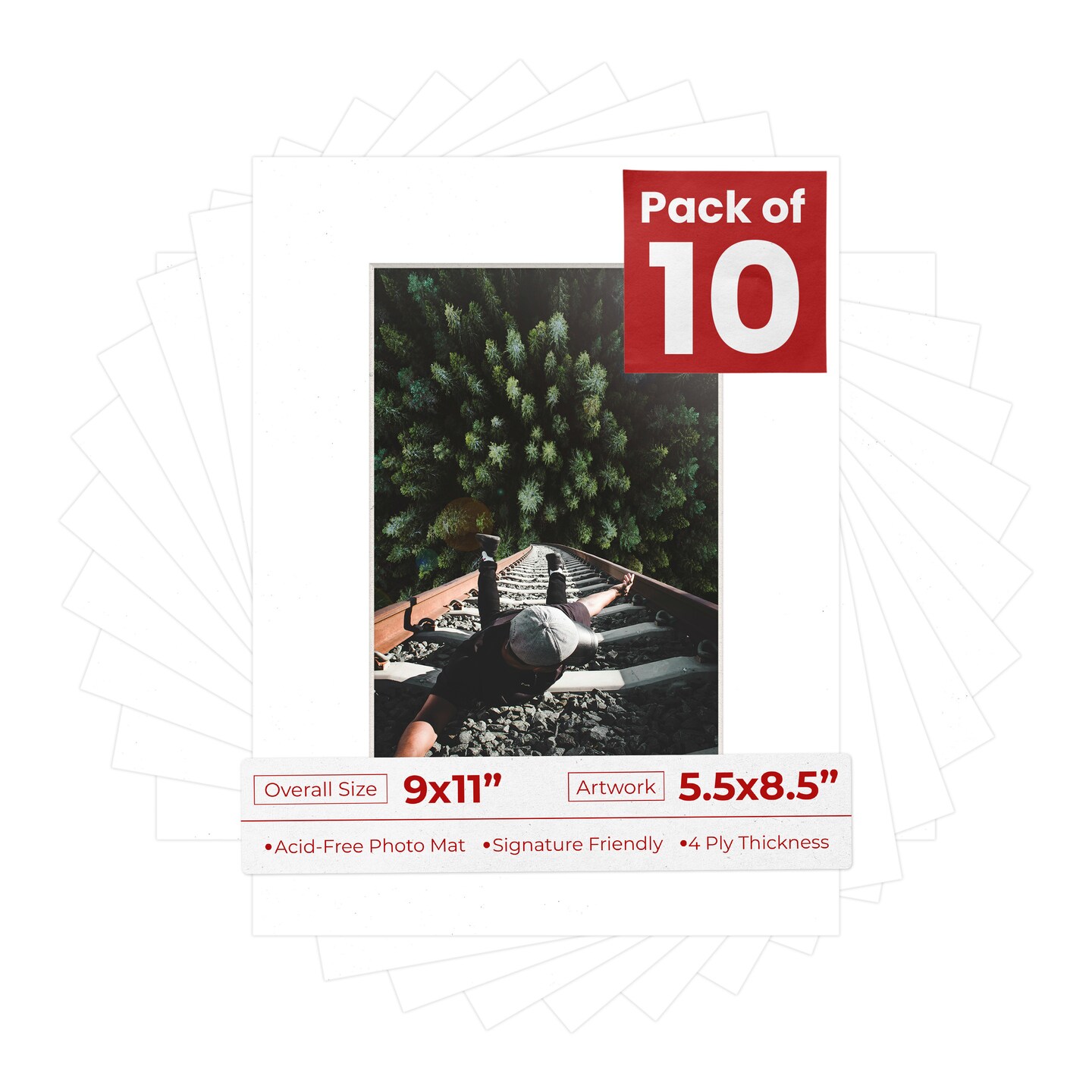 Golf Ball Texture Mat Board for 9x11 Frames - Fits 5.5x8.5 Photos ...