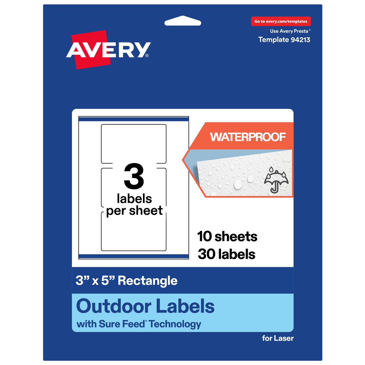 Avery Outdoor Waterproof Labels, 3" x 5" Rectangle | Michaels