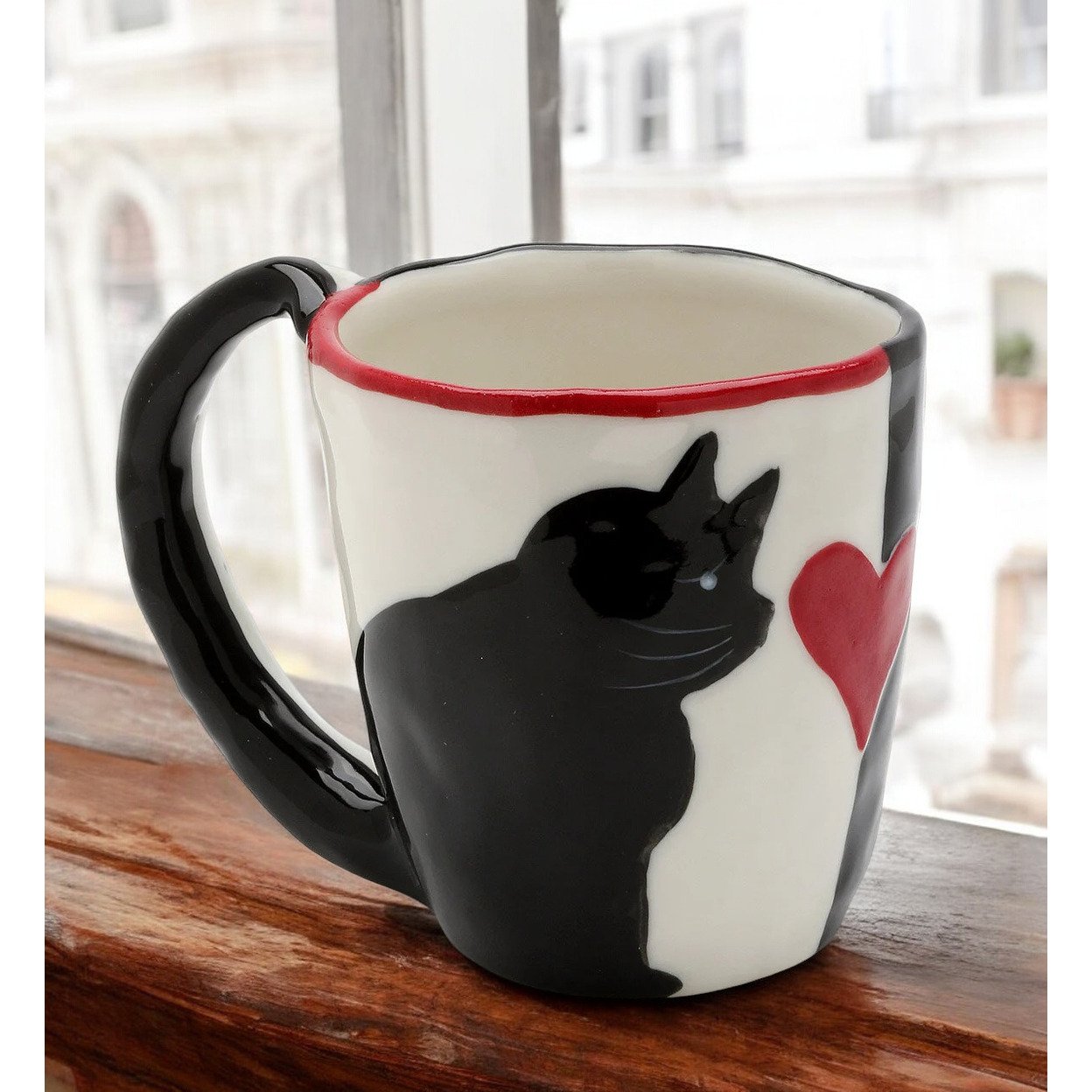 Ceramic Black And White Cat Mug , | Michaels
