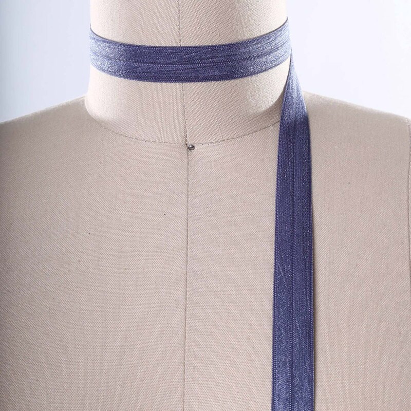 3 Yards Indigo Blue Fold Over Elastic Stretch Bias Trim 5/8" | Michaels