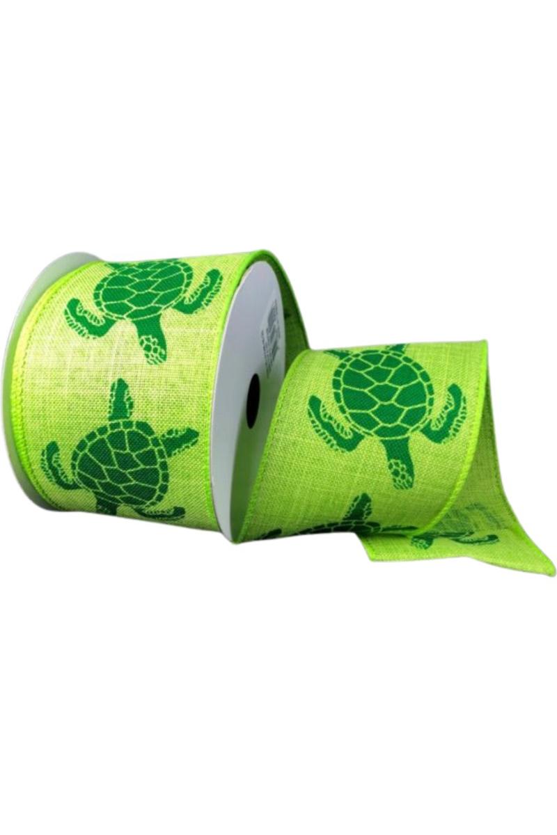 2.5" Sea Turtle Ribbon: Lime (10 Yards) | Michaels