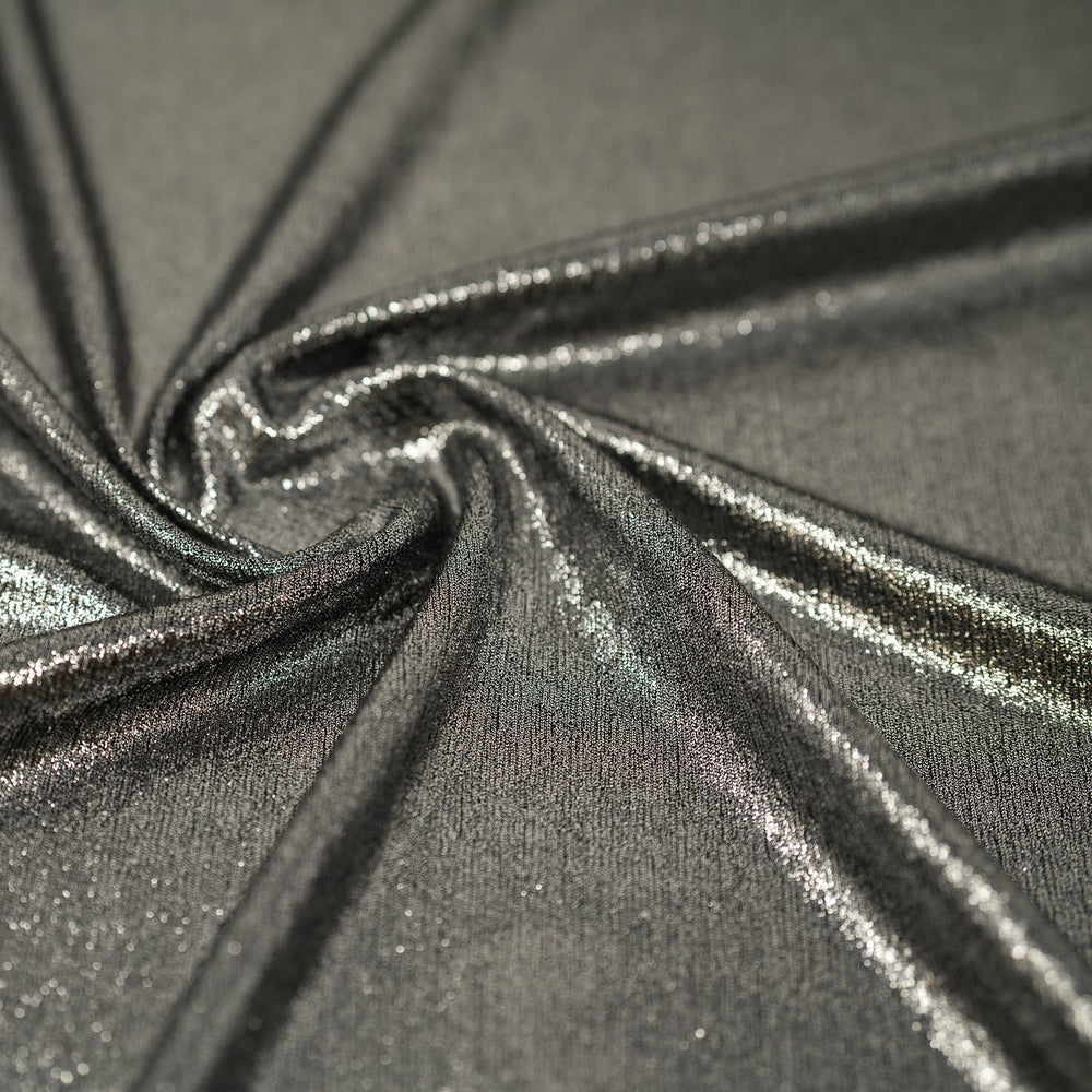 1 Yard Posh Titanium Foiled Slinky Jacquard Fabric 4 Way Stretch 58 60 ...