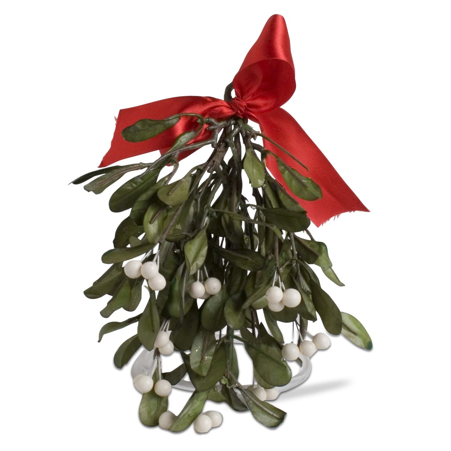 Hanging Mistletoe Artificial Flower Stems Holiday Decor Dark Green 9.5 ...