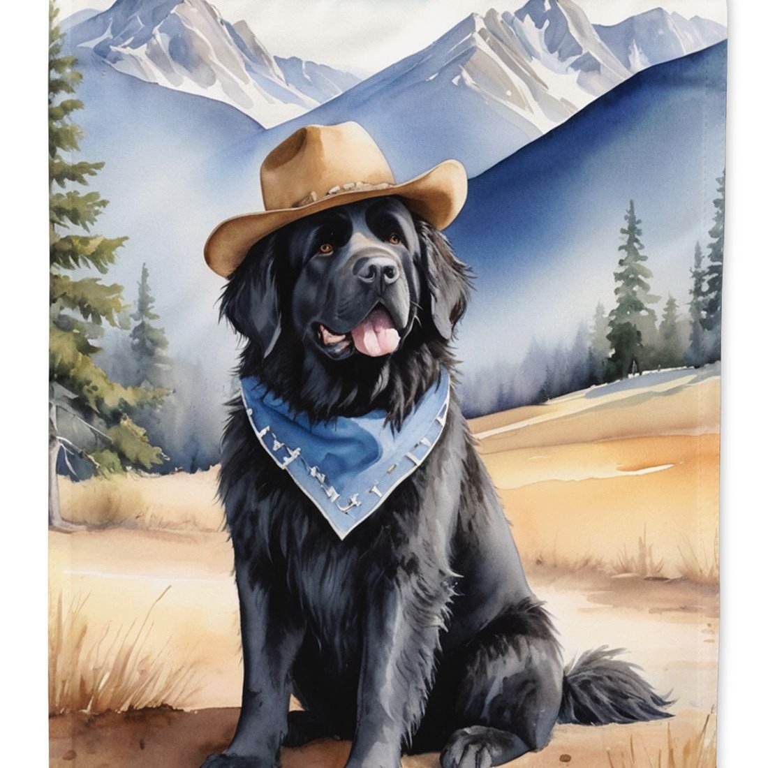 Edge Collections - 28" X 40" - Multicolor - Newfoundland Cowboy Welcome ...