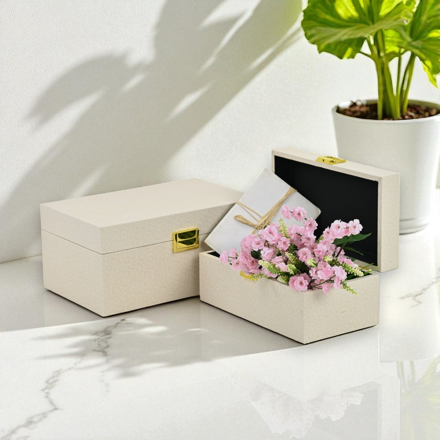 Contemporary Home Living Handcrafted Rectangular Nesting Boxes - 11.75 ...