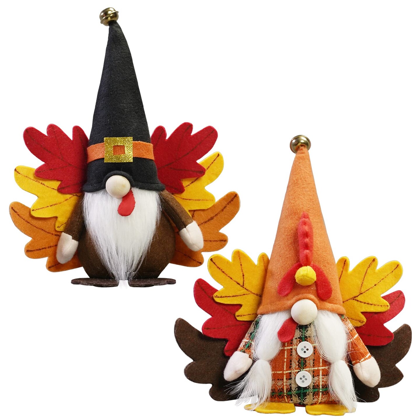 Turkey Fall Gnome, Thanksgiving Gnome Decorations, 2Pack Handmade ...