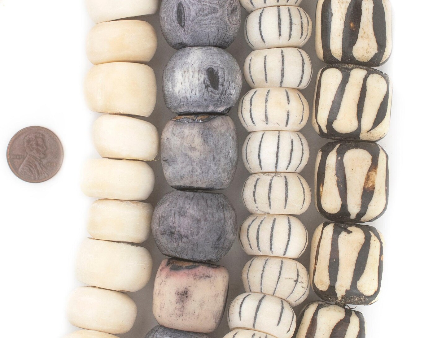 The Bead Chest Home Decor Beads Kit: Bone Essentials (4 Strand Bundle ...