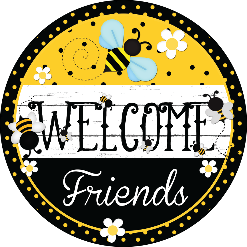 Welcome Friends Bumblebee Sign | Michaels