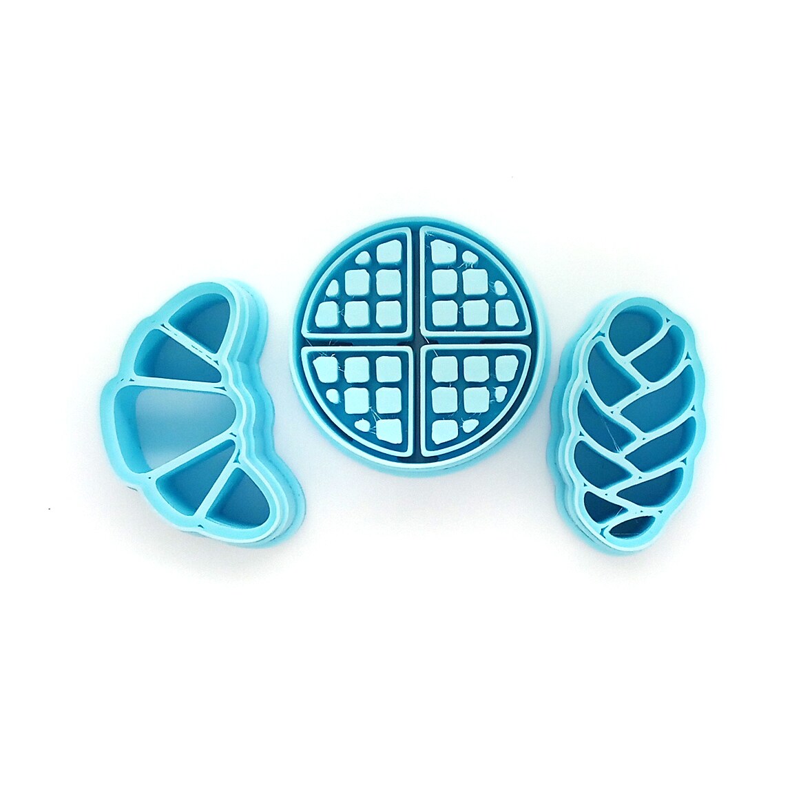 Bread Clay Cutter Set, 3 pc, Croissant Waffle & Challah Loaf ...