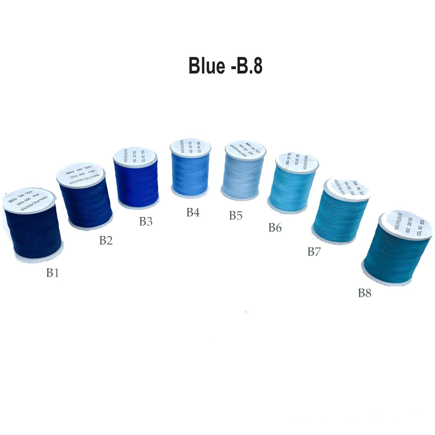 200 Yards Small Spool of Blue Polyester Thread for Precision Sewing ...