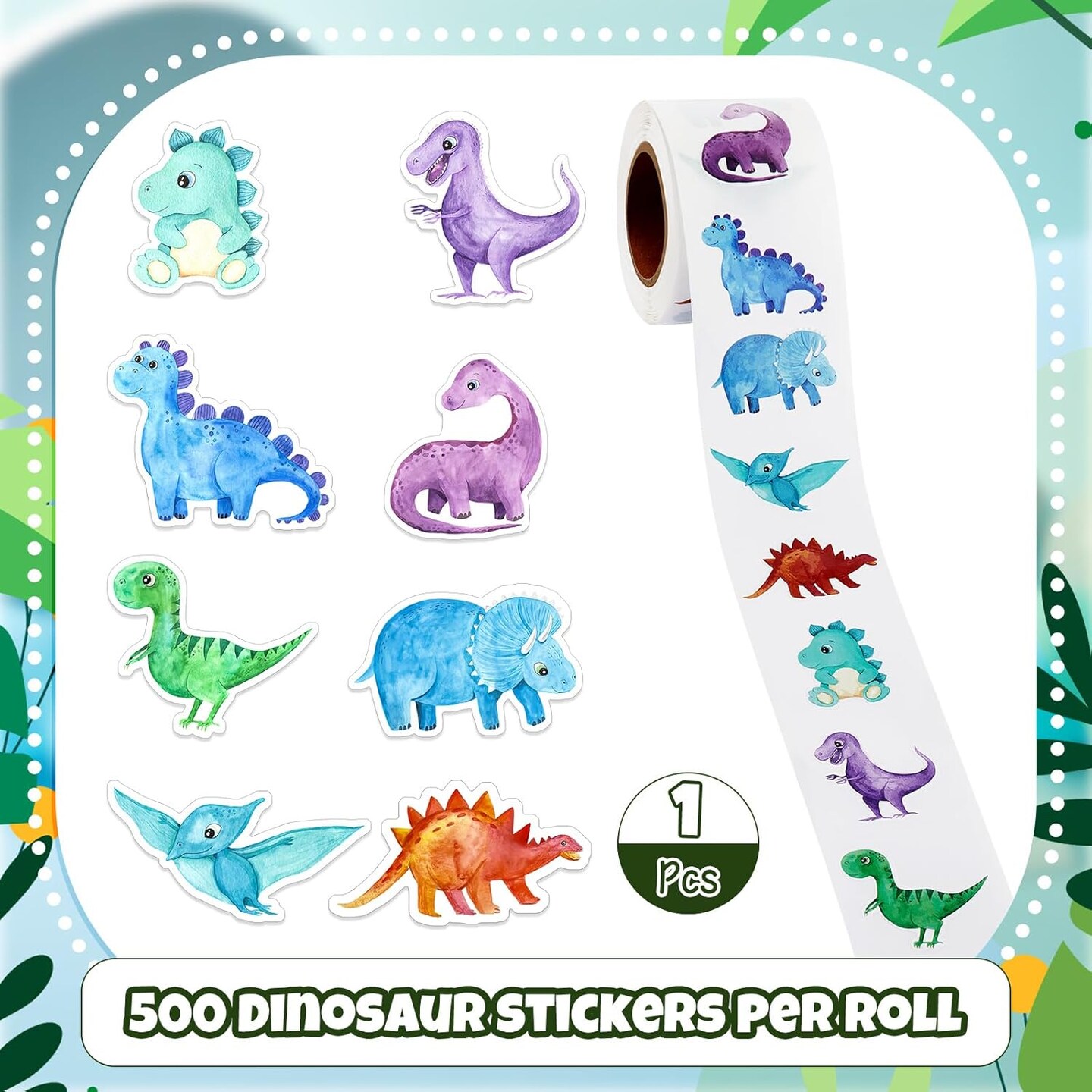 1 Roll Animal Stickers Reward Cute Space Stickers Office Supplies ...