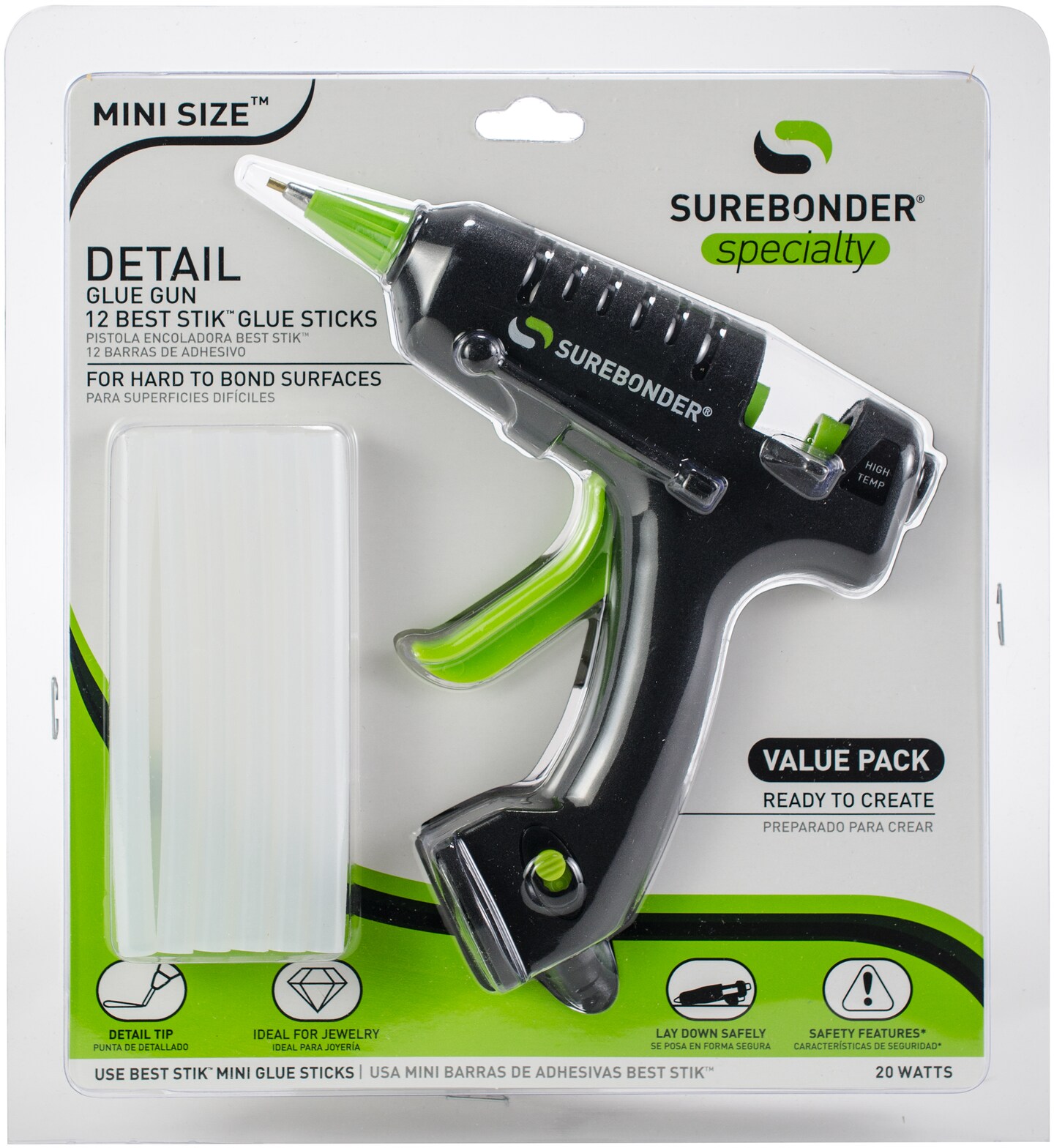 Surebonder High-Temp Mini Detail Tip Glue Gun Kit-Black | Michaels