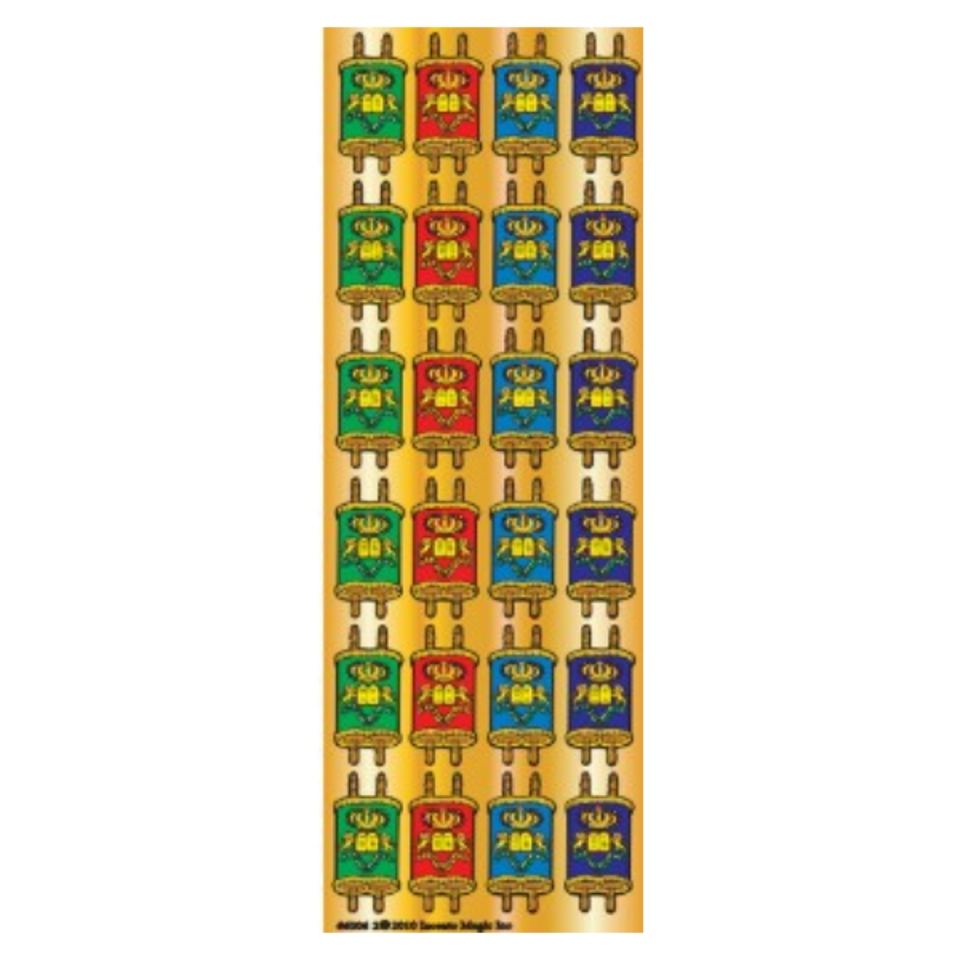 Sefer Torah Multi-Color Die-Cut Stickers (Small 1-1/4") – Judaica ...