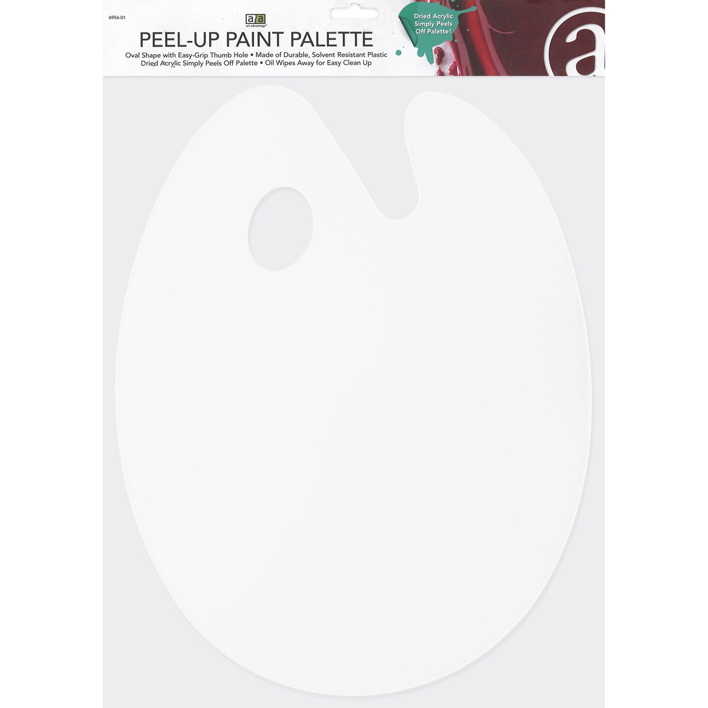 Art Advantage Palette 15.5”x11.75” Peel-Up Plastic Paint Palette ...