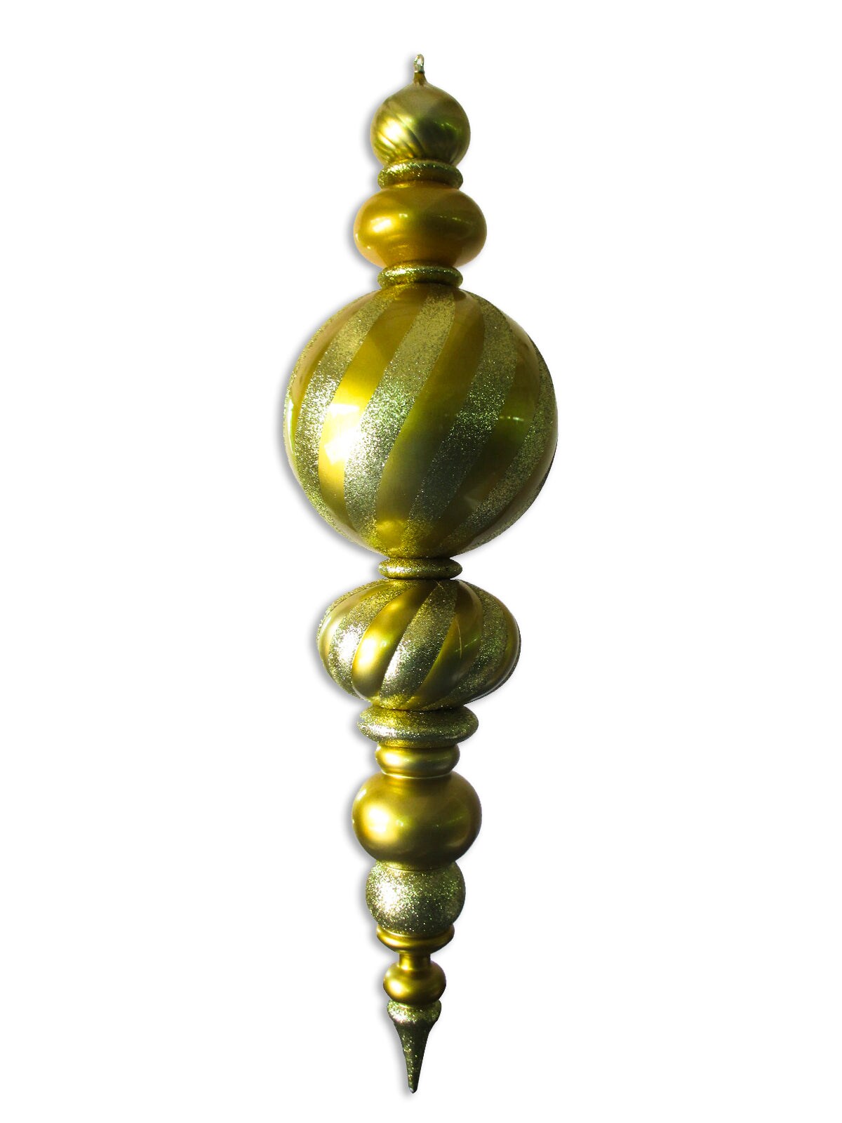 60" Jumbo Gold Finial Ornament with Gold Glittered Stripes | Michaels