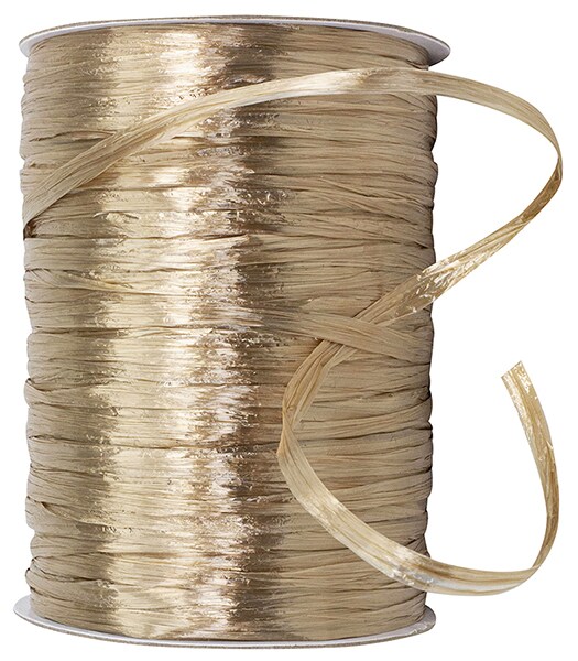 Pearl Finish Raffia Ribbon --- 1/4in x 100 yards --- Kraft Color | Michaels