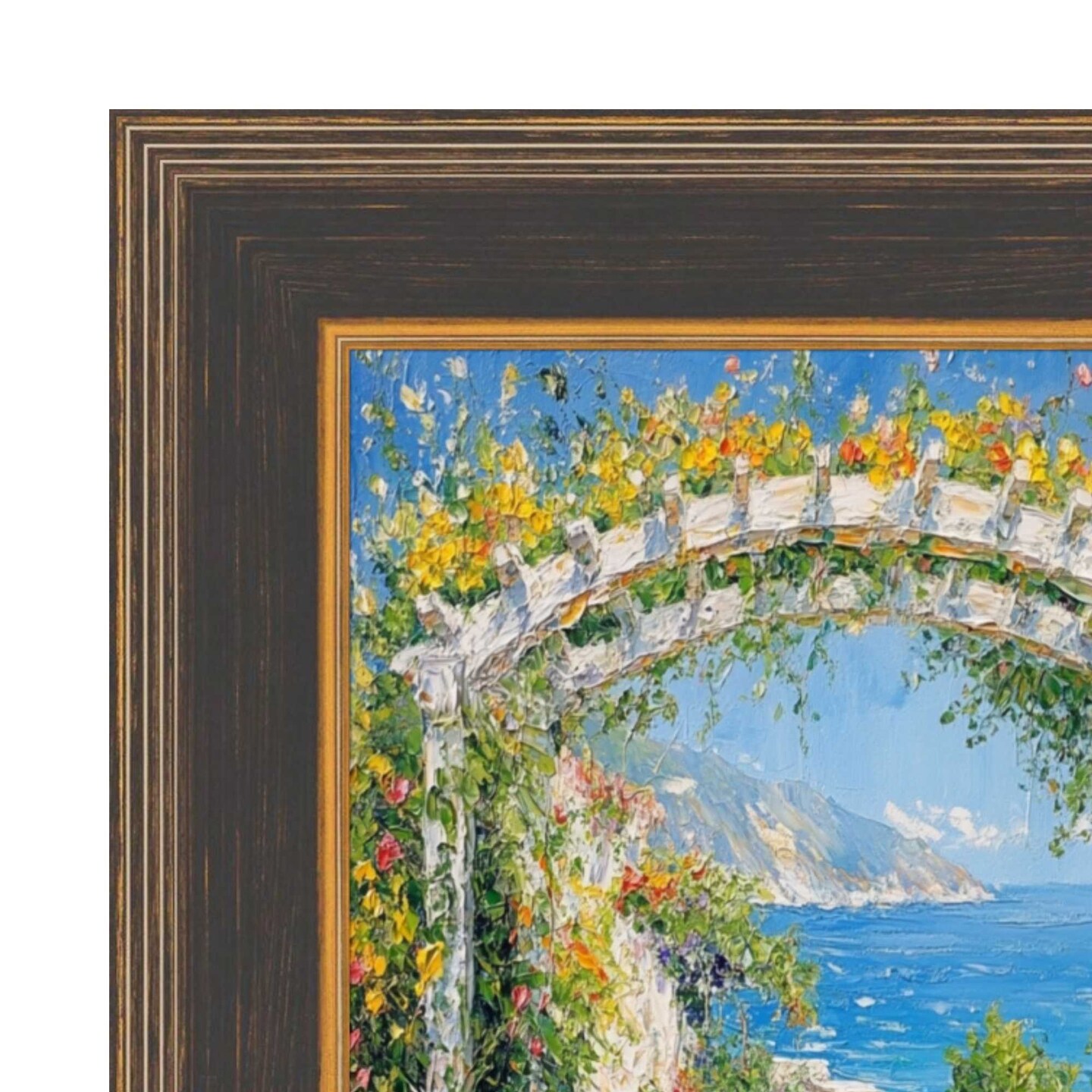 Wide Black Antique Gold Picture Frame 30x36 frame | Michaels