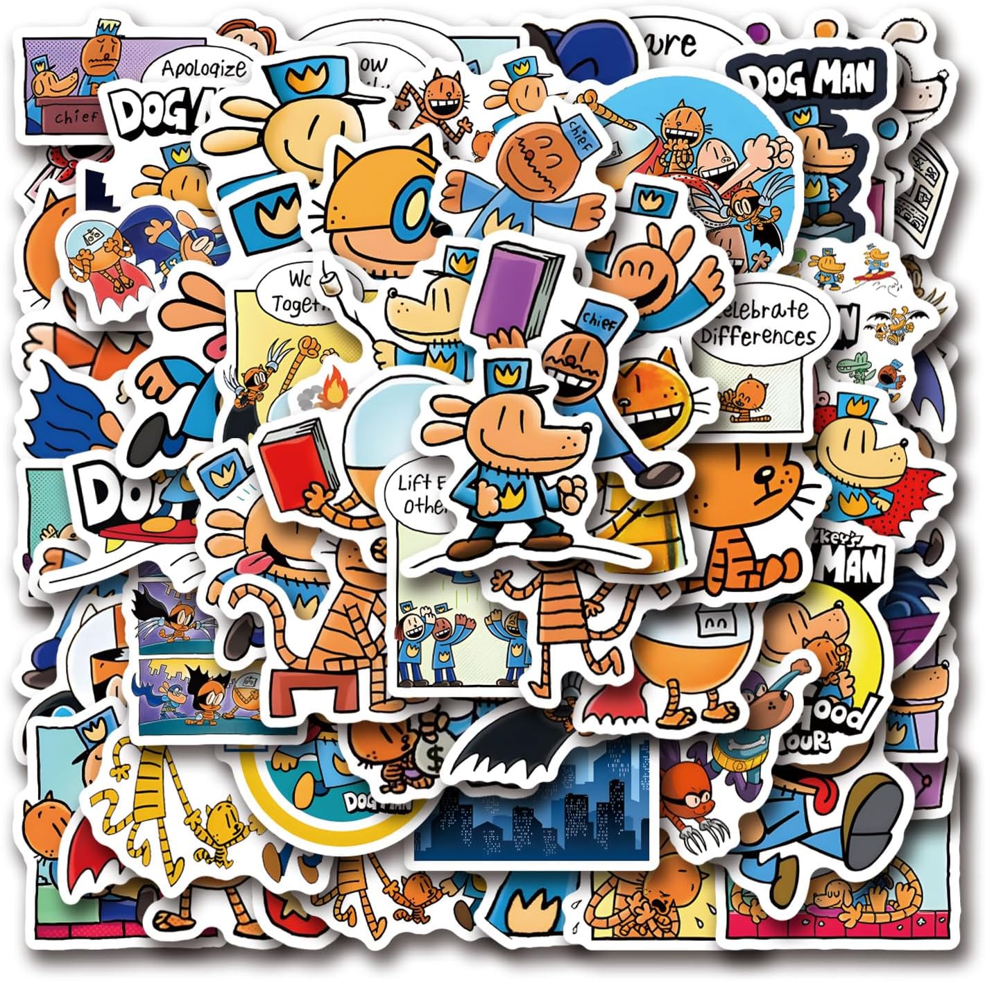 63Pcs Cute Cartoon Stickers Pack,Aesthetic Vinyl Waterproof Decals ...
