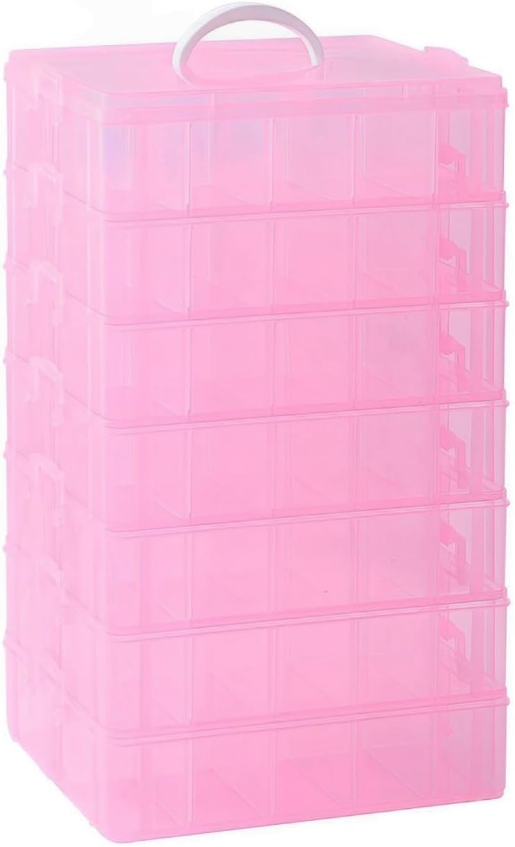 7-Tier Craft Organizers and Storage,Bead Organizer Box with 70 ...